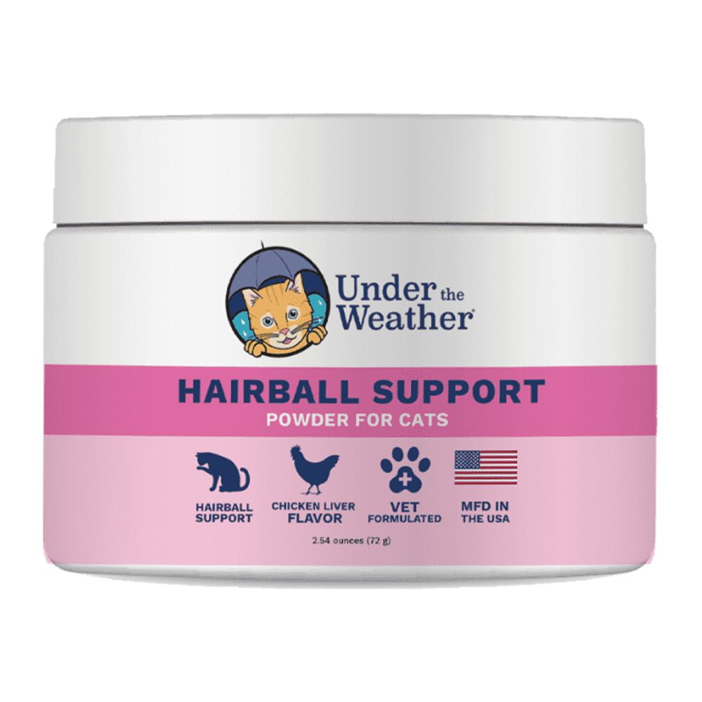 Under the Weather Pet Hairball Support Powder: Vet-Formulated Feline ...