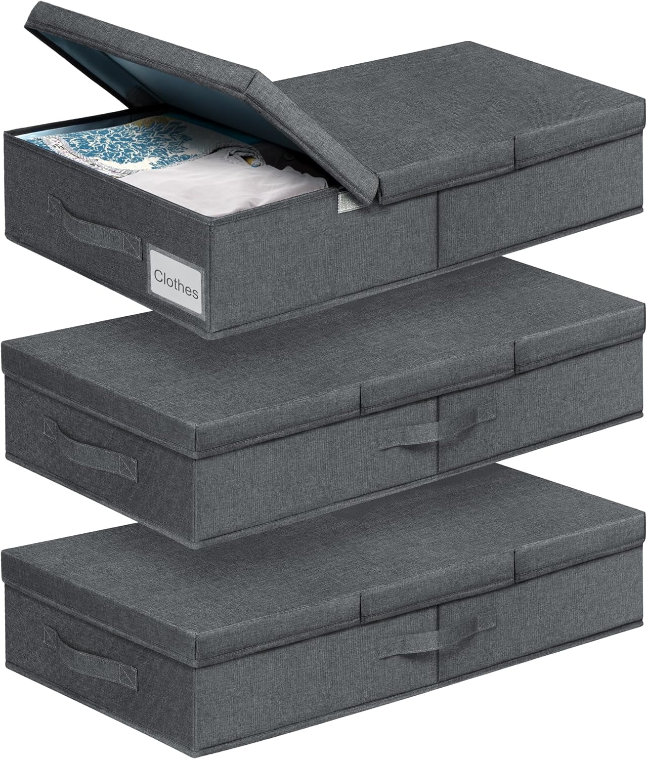 UnderBed Storage Containers 6 Inch High, Under Bed Clothing Storage ...