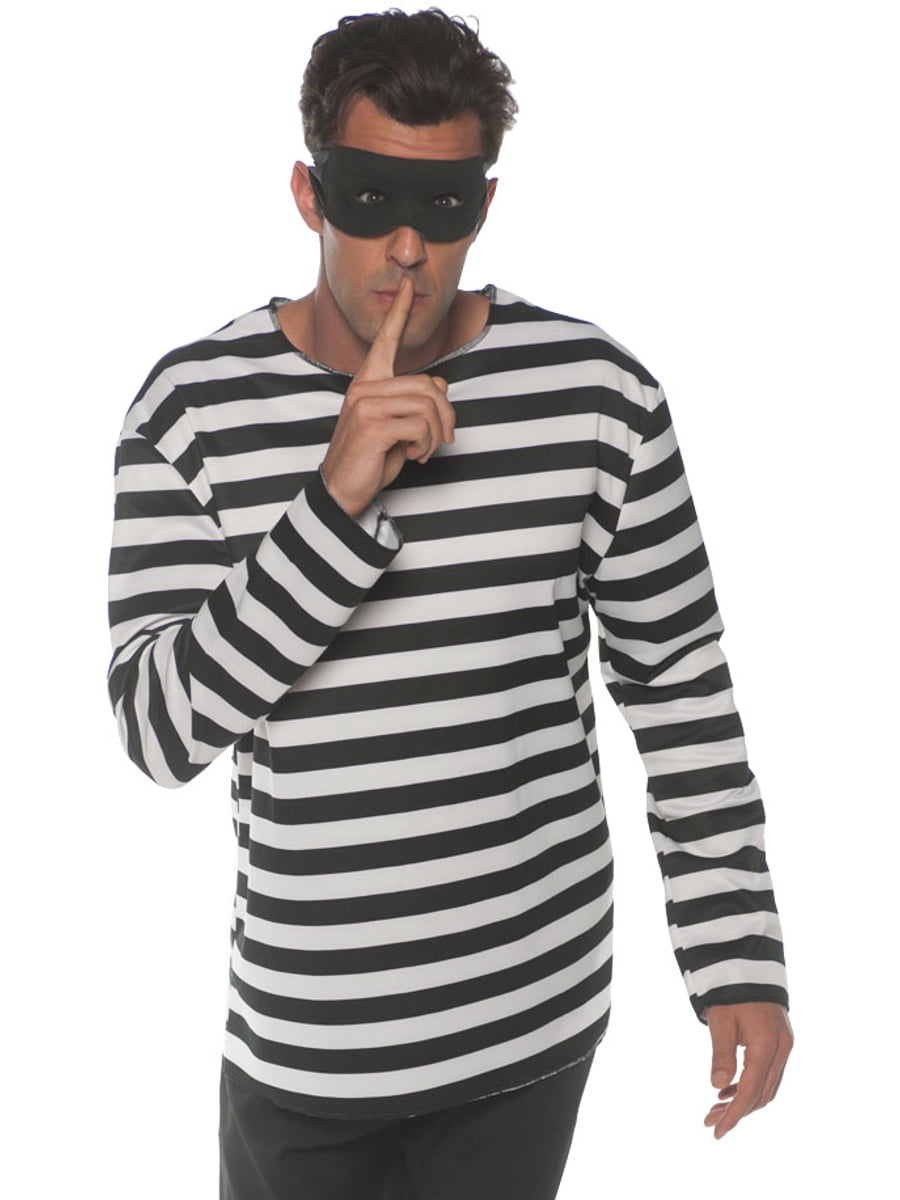 UnderWraps Men's Classic Striped Pirate Or Thief Costume Shirt Large 42 ...