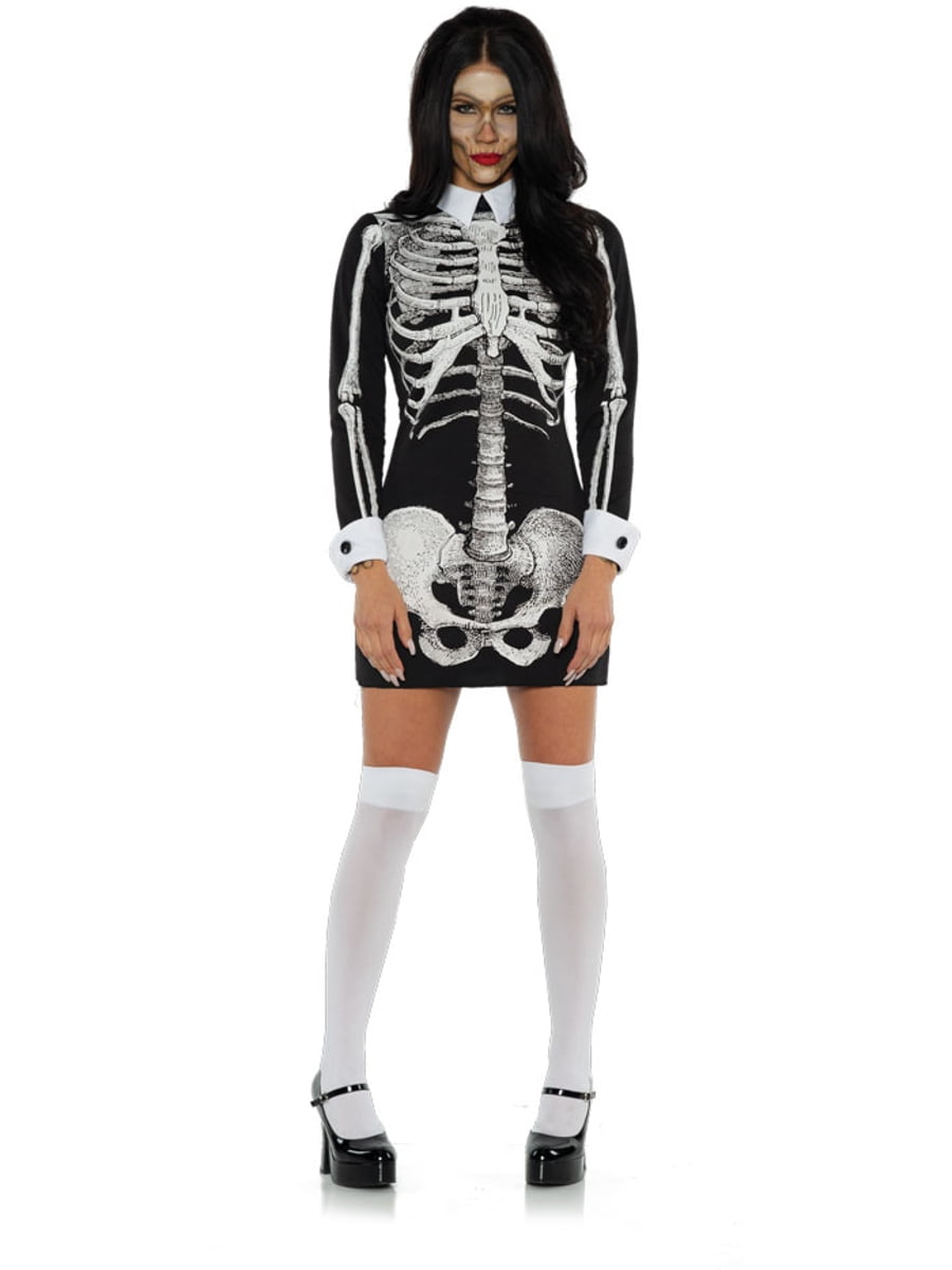 UnderWraps Women's Skeleton Bones X-Ray Dress Costume Medium 8-10 ...