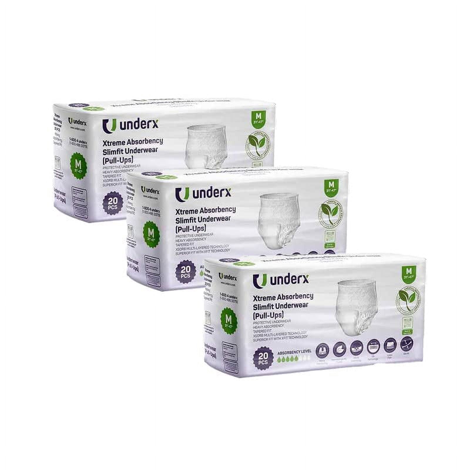 UnderX Disposable Absorbent Adult Underwear - Xtreme Absorbency ...