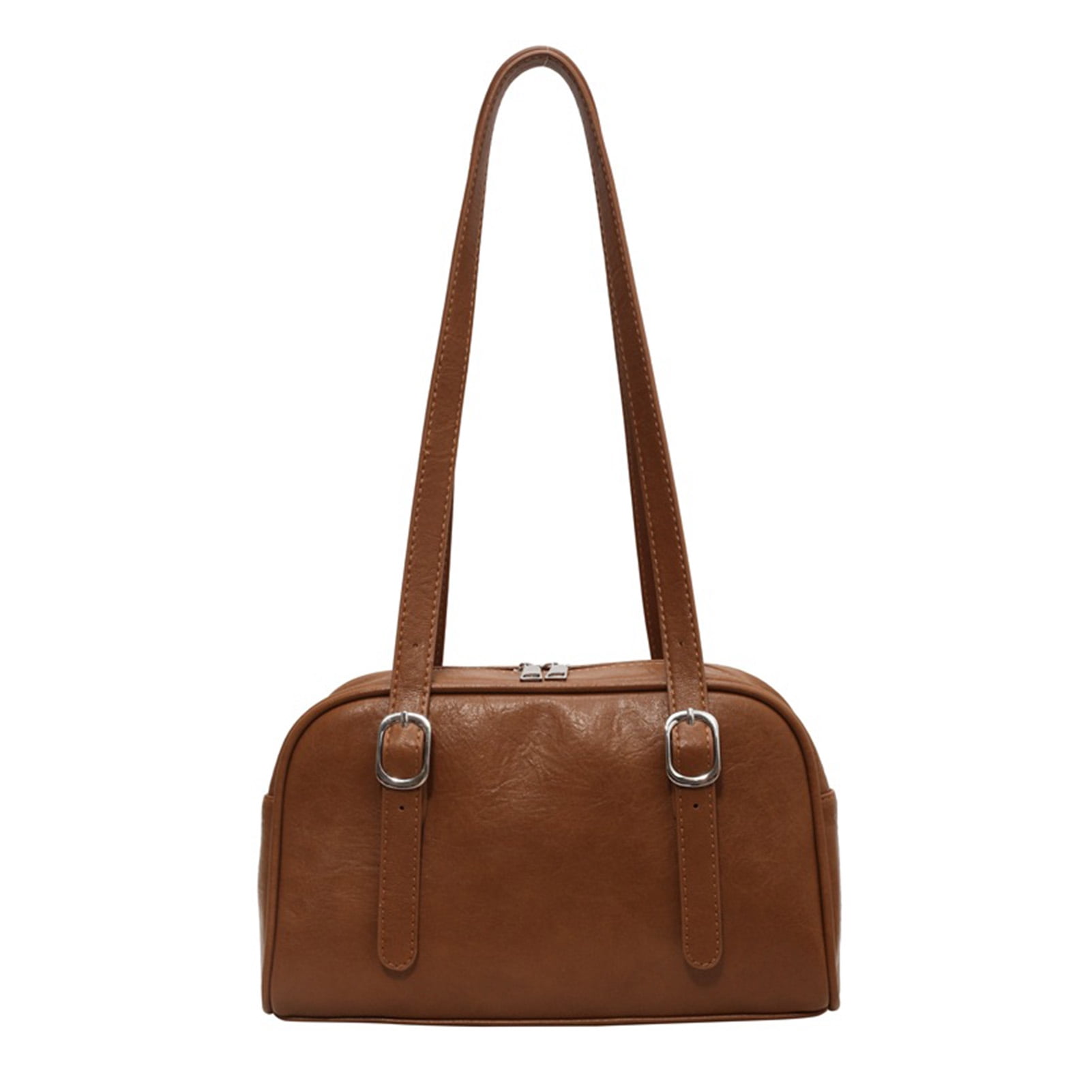 Underarm Bag with Double Zipper, PU Commute Handbag with Adjustable ...