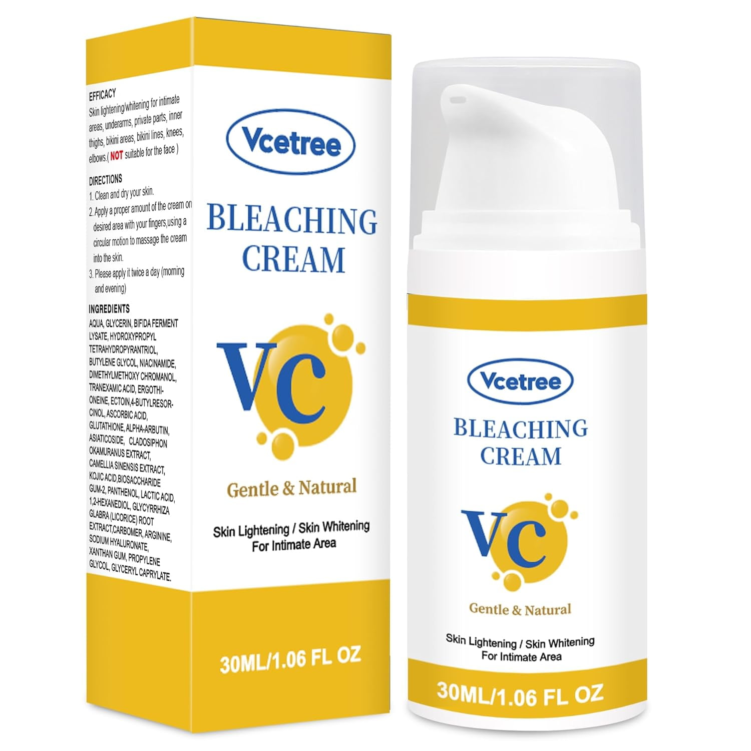 Underarm & Inner Thigh Intimate Lightening Cream – Gentle Formula with ...