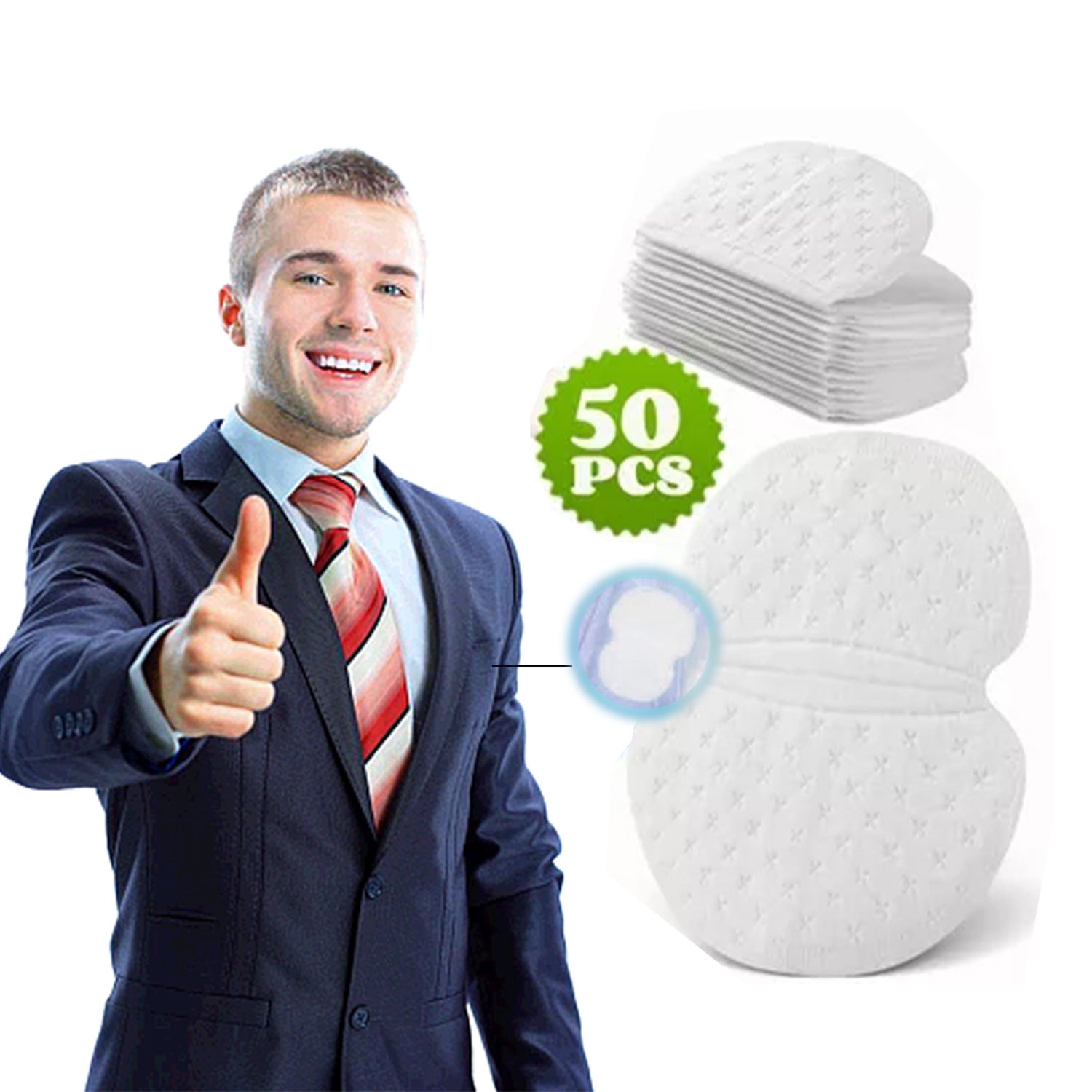 50PCS Underarm Sweat Pad, Disposable Armpit Sweat Pads Extra Adhesive ...