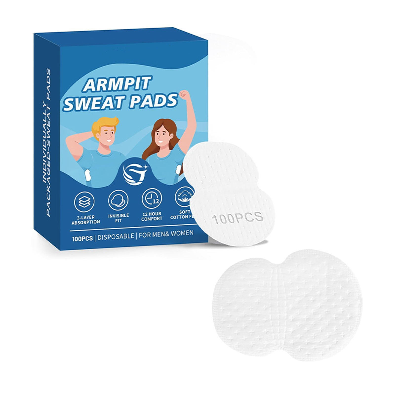 Underarm Sweat Pads For Women Men Absorb Sweat Quickly Neutralize Odors ...