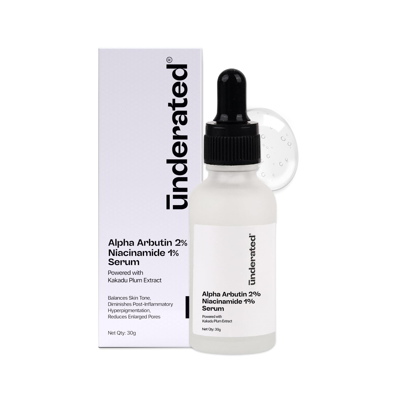 Underated Alpha Arbutin 2 Niacinamide 1 Serum Brightening Skin Tone ...