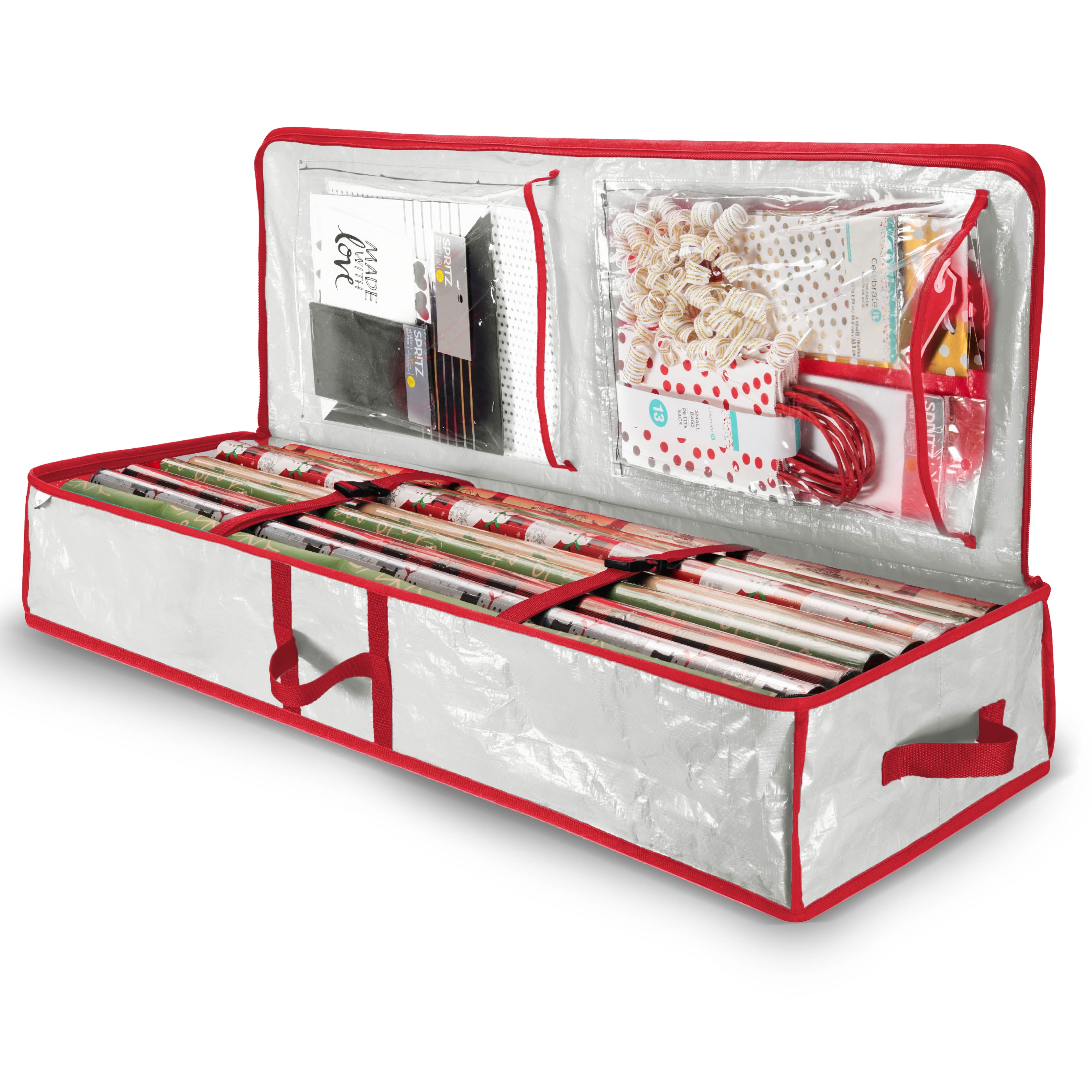 Underbed Gift Wrap Organizer, Waterproof Fabric, 40” Long, fits 18-24 ...