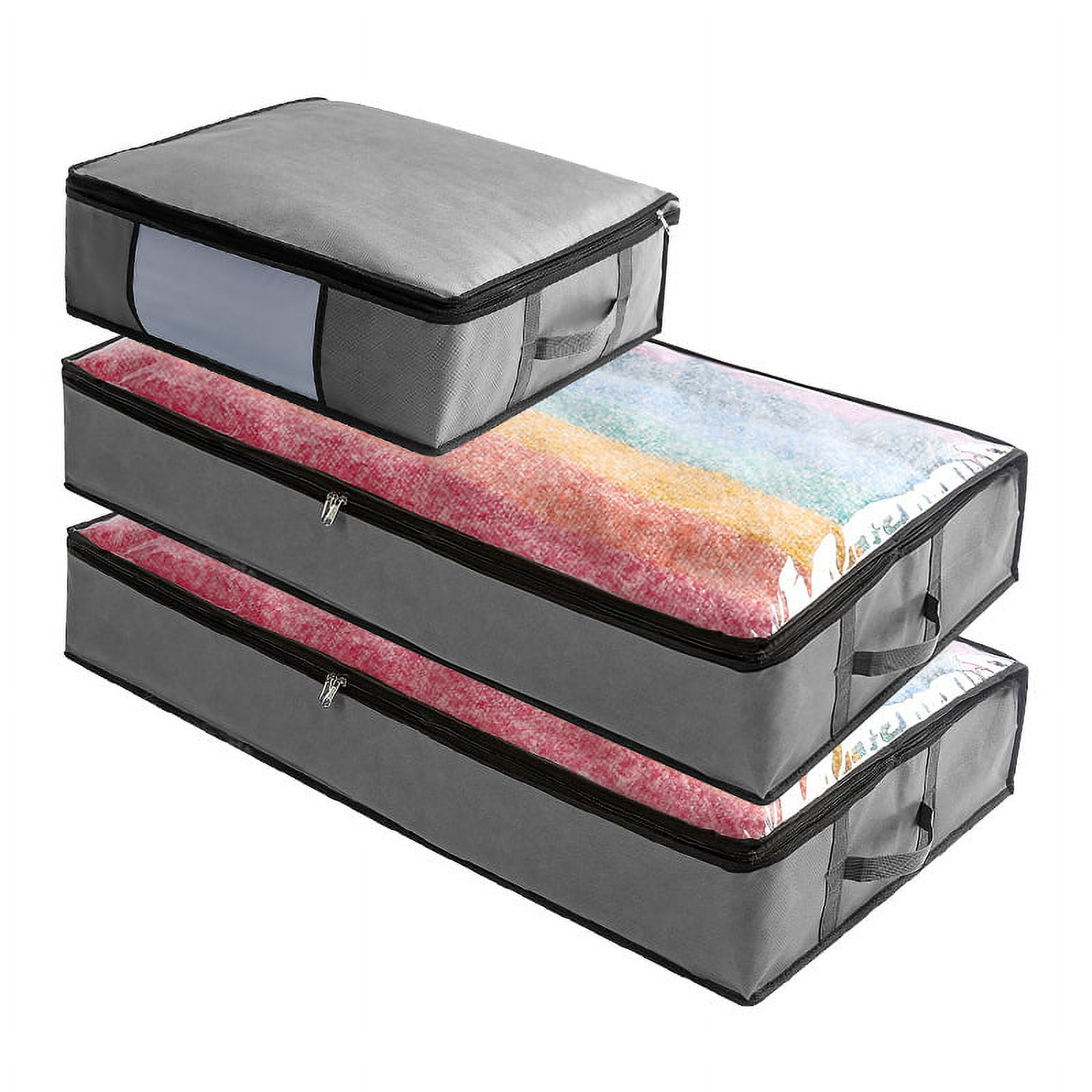 Underbed Storage Bag Large Under-the-Bed Storage Bins with Reinforced ...