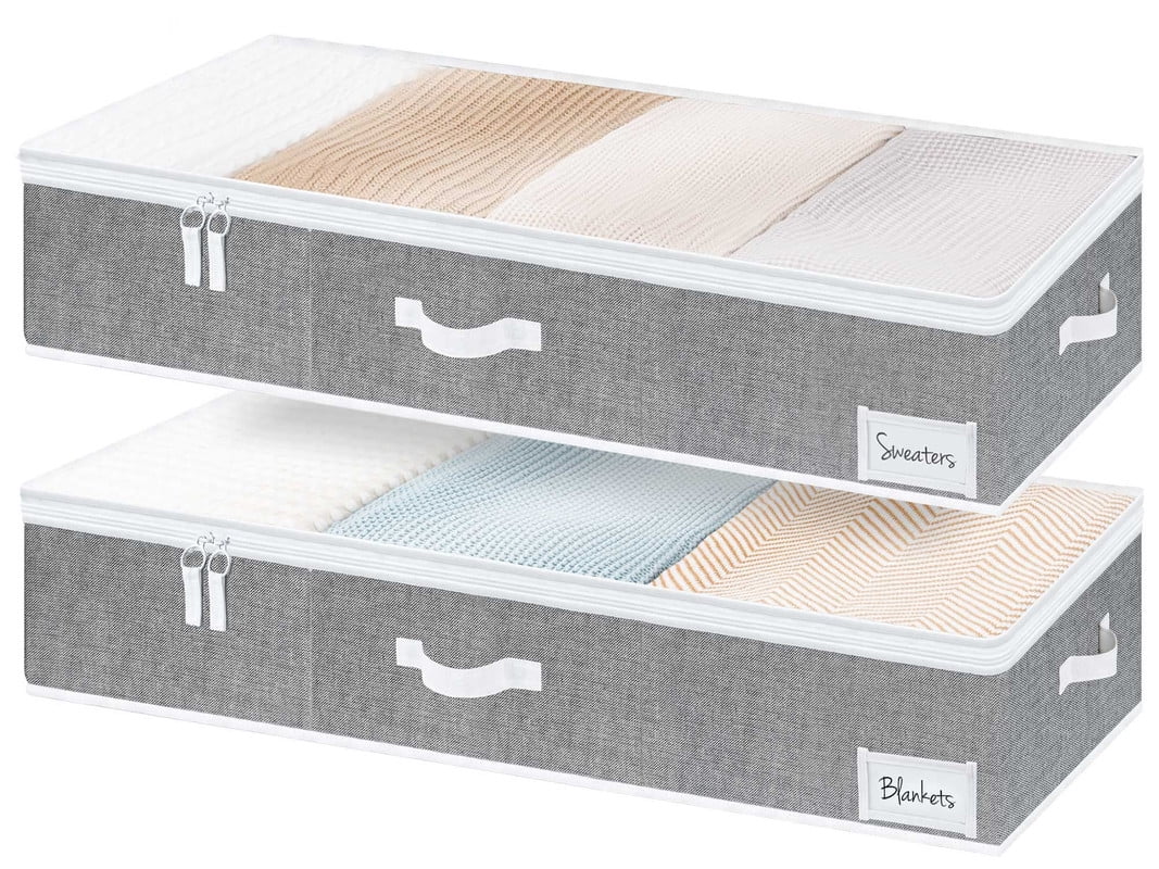 Underbed Storage Bins, Under Bed Storage Containers with Zippers ...