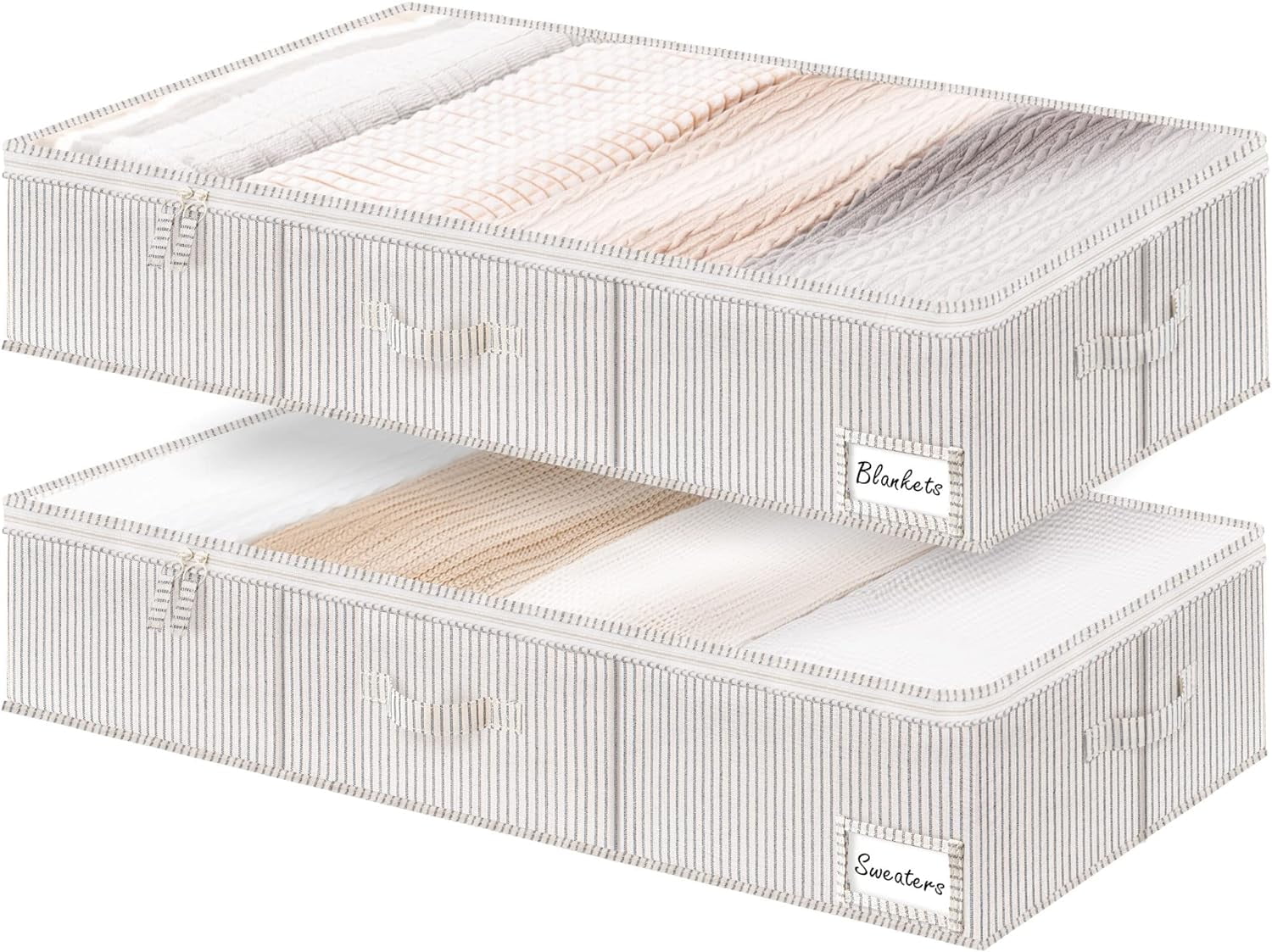 Underbed Storage Box, Under Bed Clothes Organizer With Sturdy Structure ...