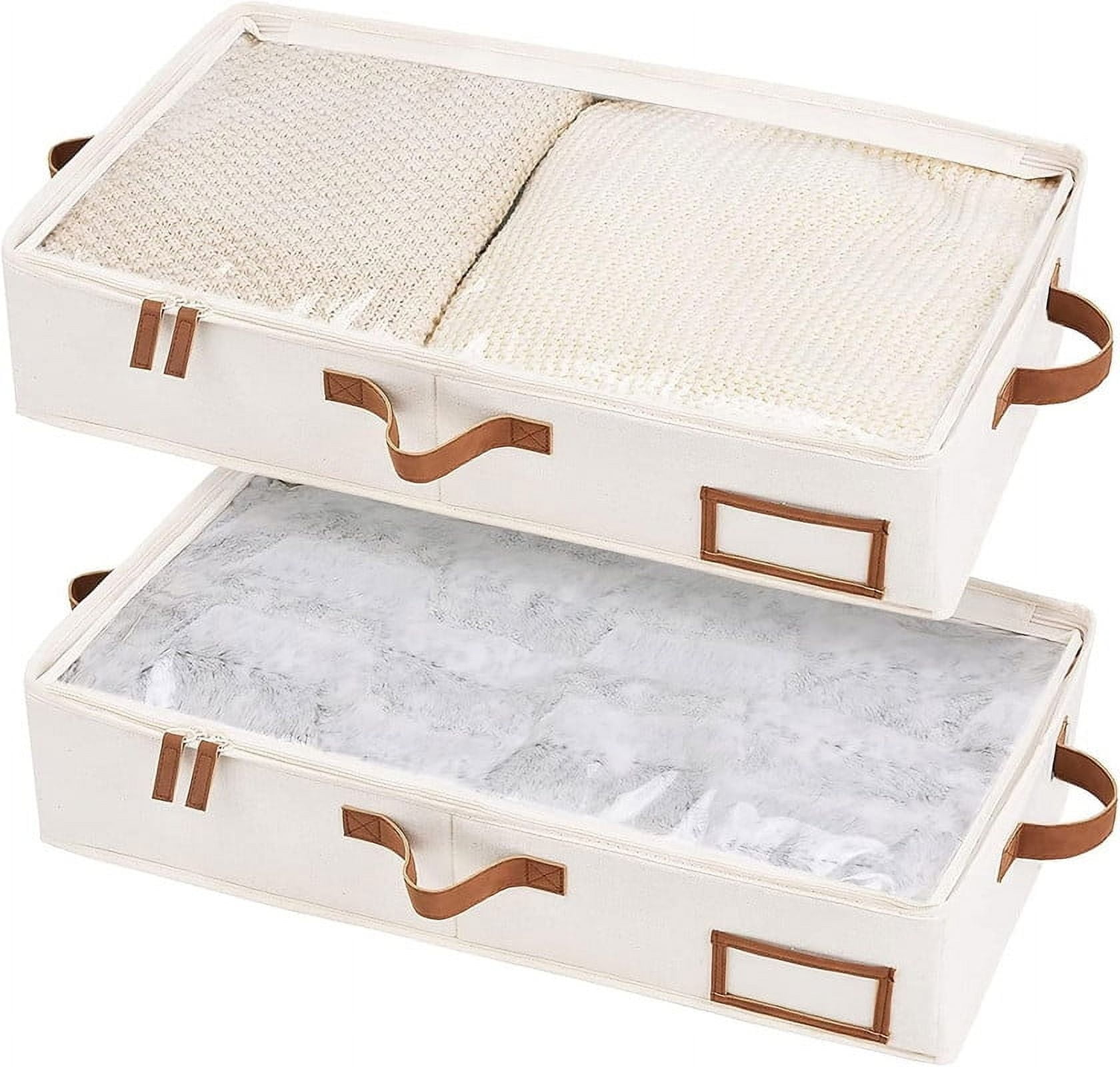 Underbed Storage Box With Zippers, Robust Construction & Ultra-Thick ...