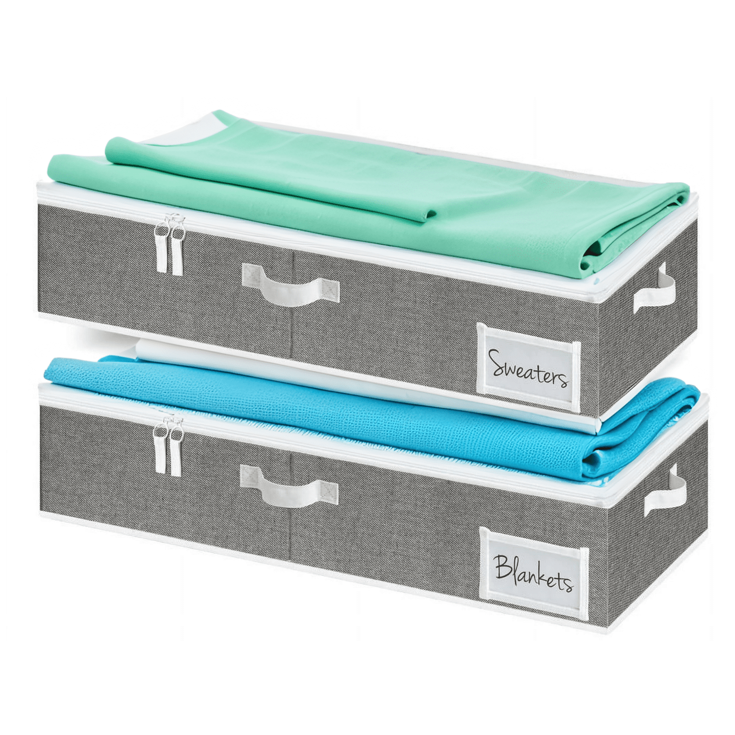 Underbed Storage Box With Zippers, Robust Construction & Ultra-Thick ...