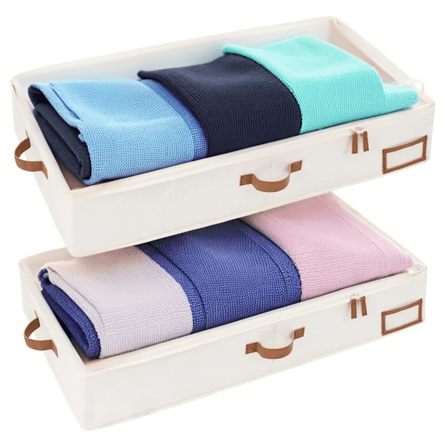 Underbed Storage Box With Zippers, Robust Construction & Ultra-Thick ...