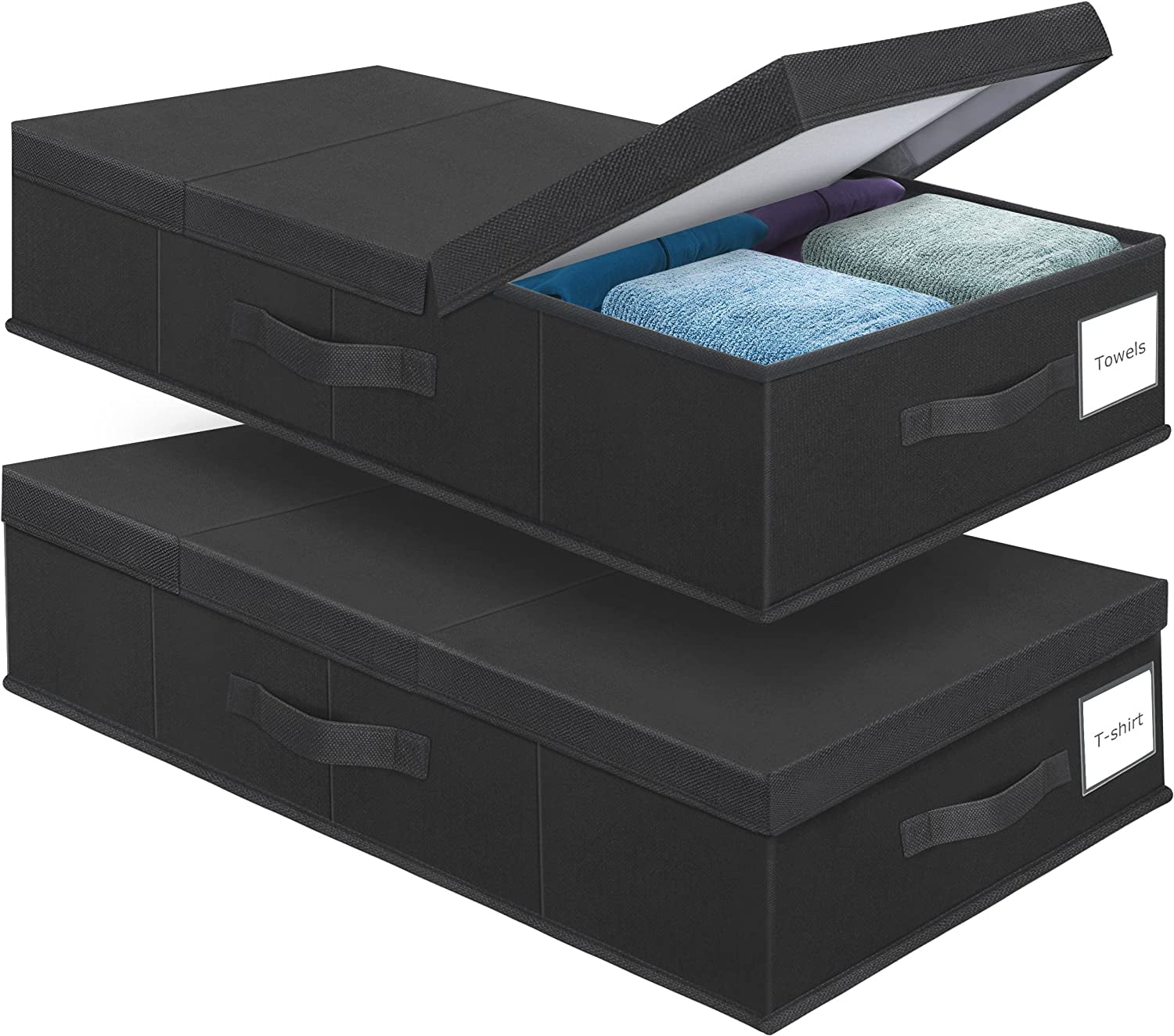 Underbed Storage Containers Bin with Lids (Set of 2) Large Under Bed ...