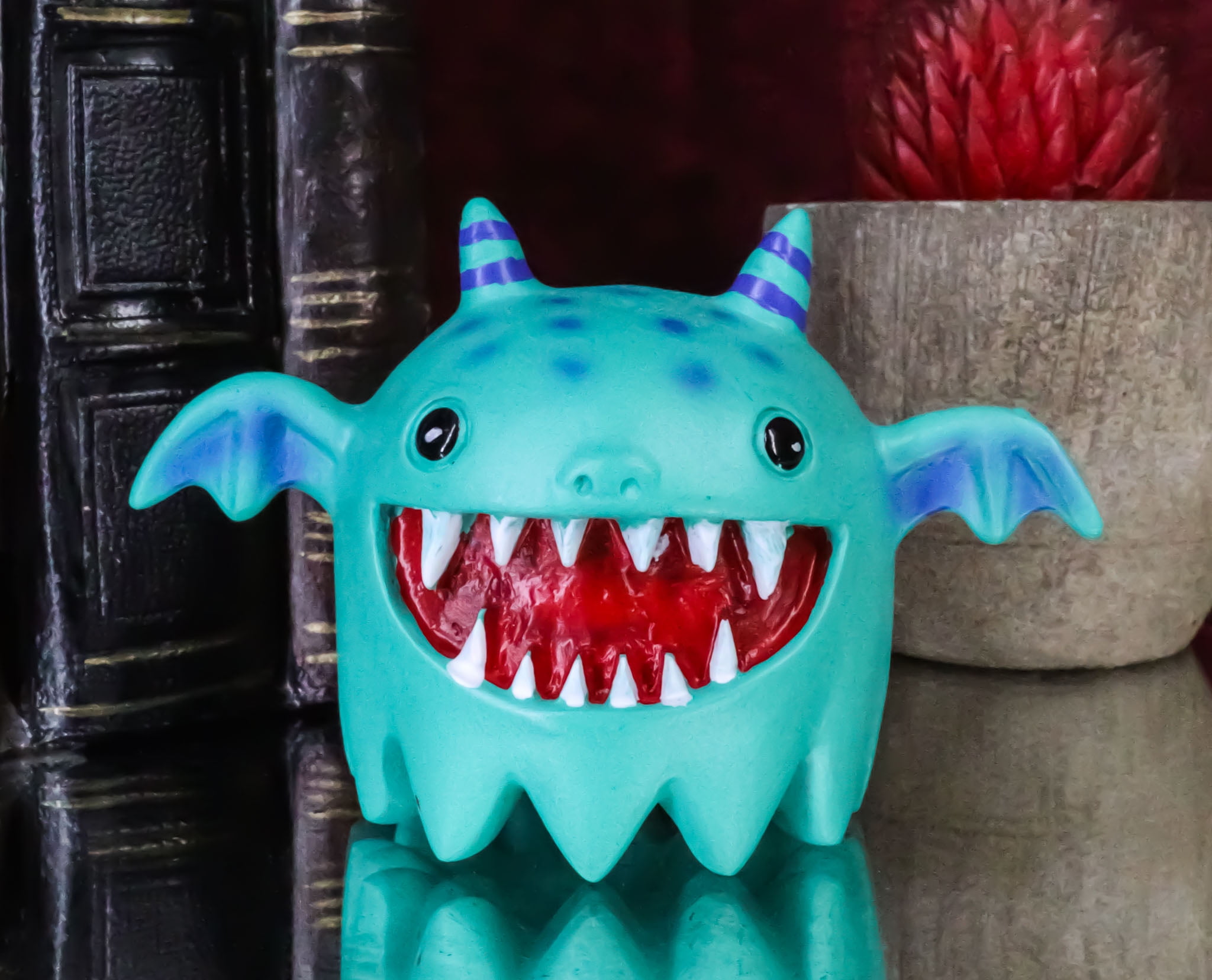 Underbedz Turquoise Polkadot Daemon Winged Imp Monster With Horns ...