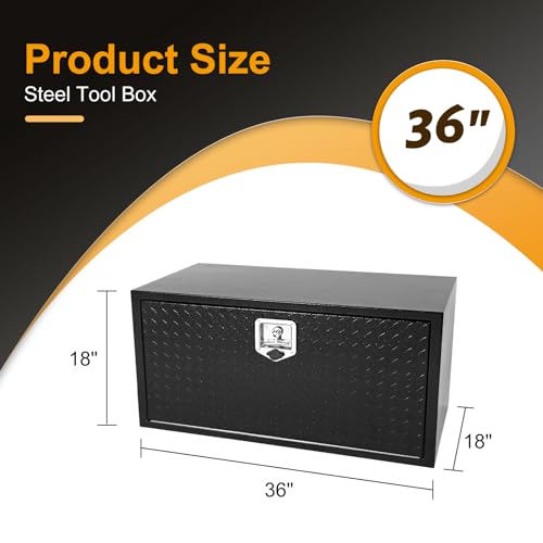 Underbody Truck Tool Box Steel Storage Box,36 x 18 x 18 inch Tool Chest ...