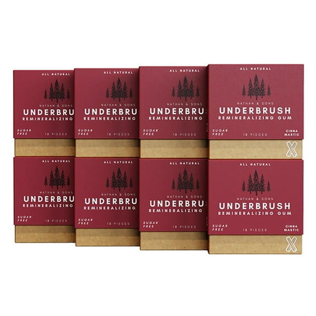 Underbrush Gum Organic Remineralizing Chewing with Nano Hydroxyapatite ...