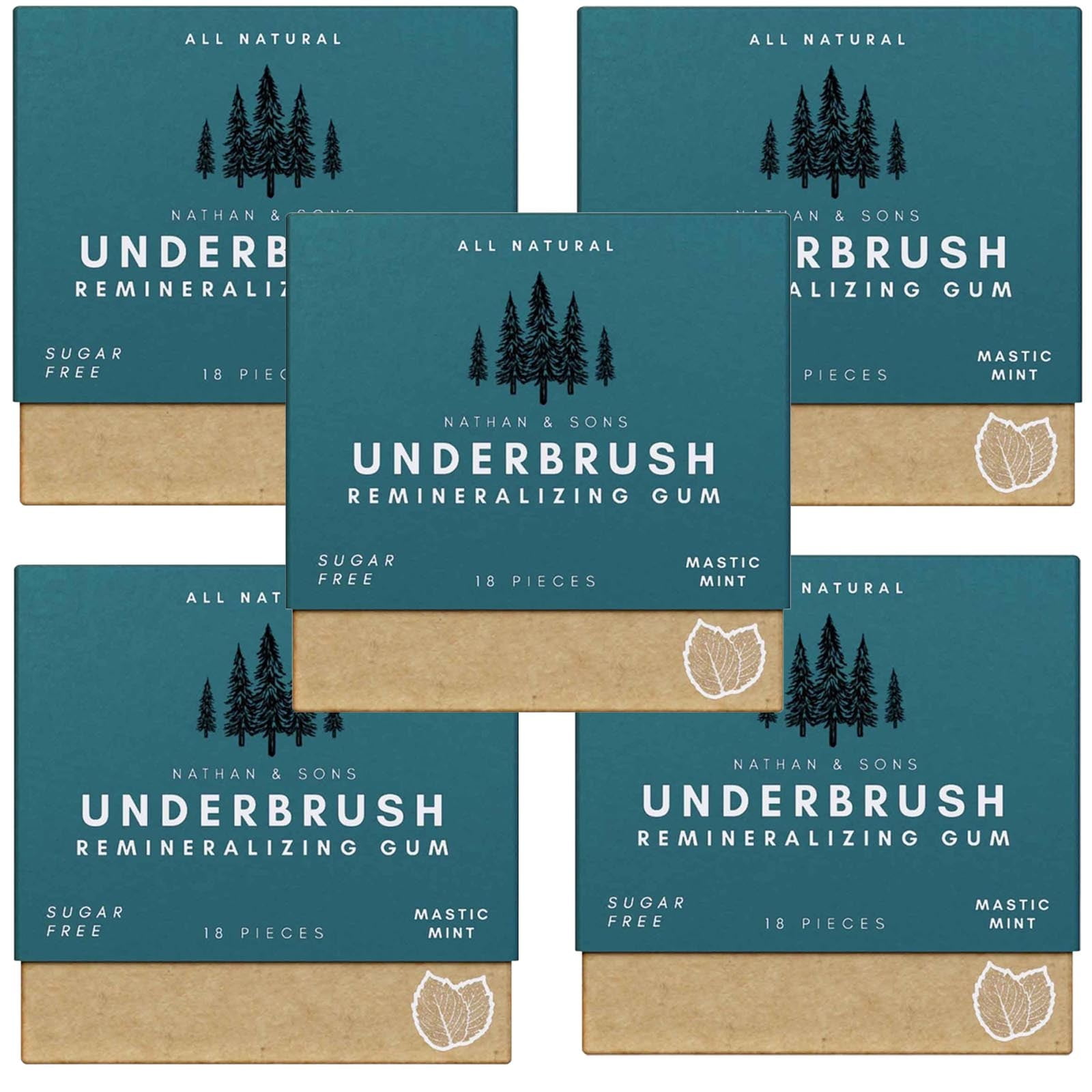 Underbrush Gum Organic Remineralizing Chewing with Nano Hydroxyapatite ...