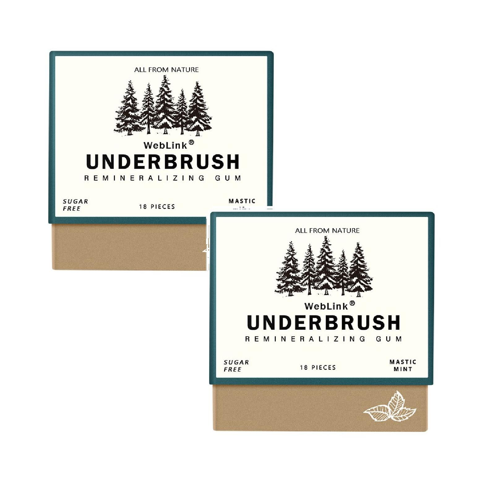 Underbrush Remineralizing Chewing Gum, Organic Natural Mastic Mint ...