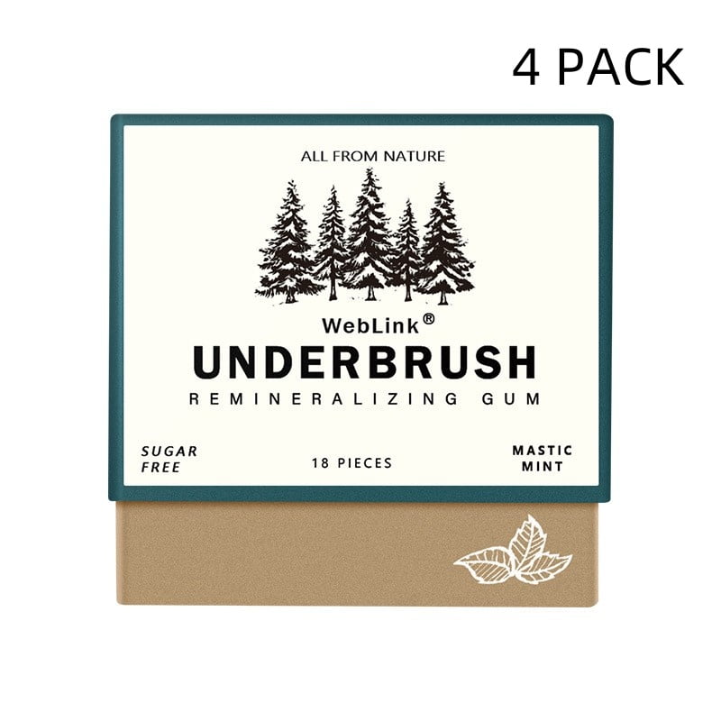 Underbrush Remineralizing Chewing Gum, Organic Natural Mastic Mint ...