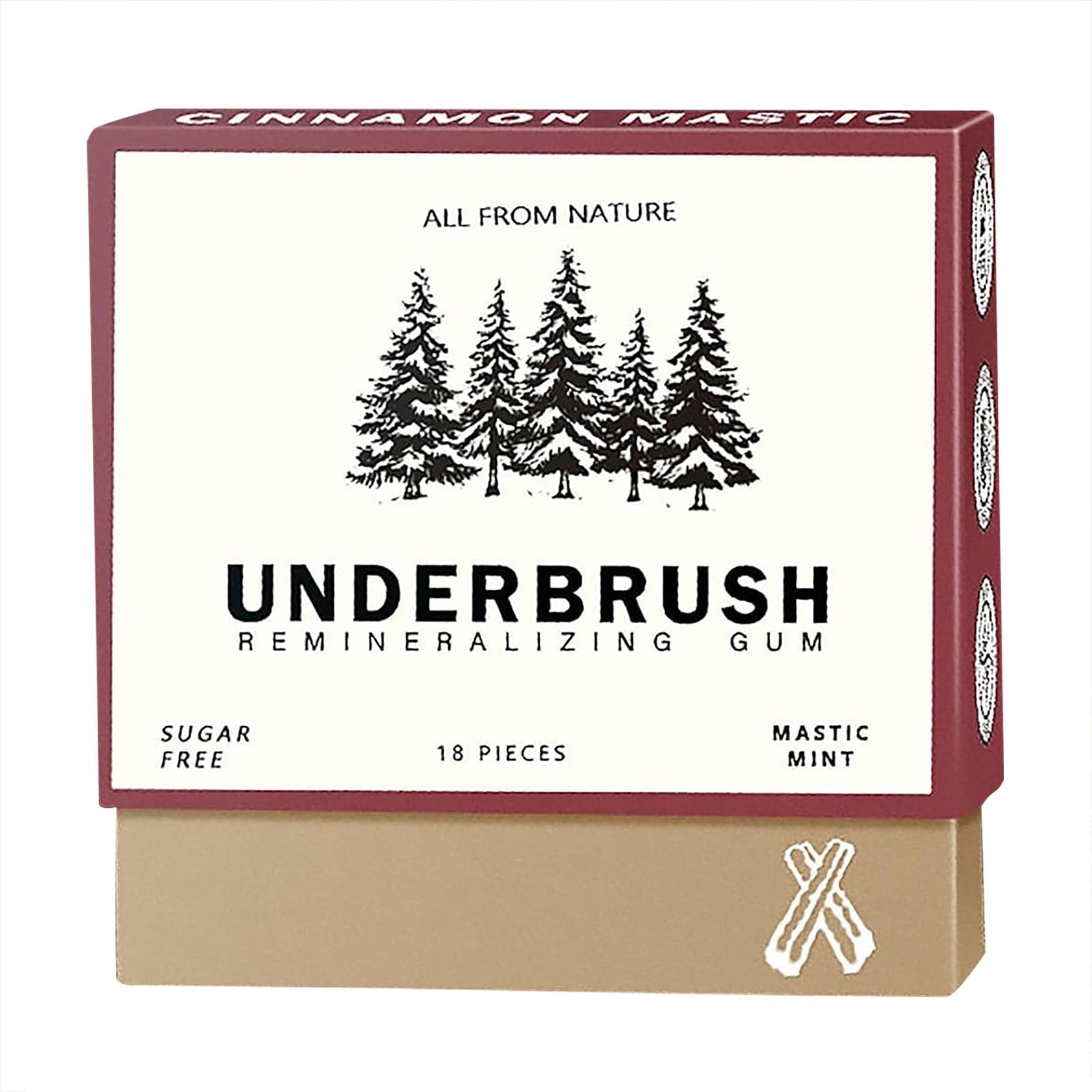 Underbrush Remineralizing Chewing Gum, Organic Natural Mastic Mint ...