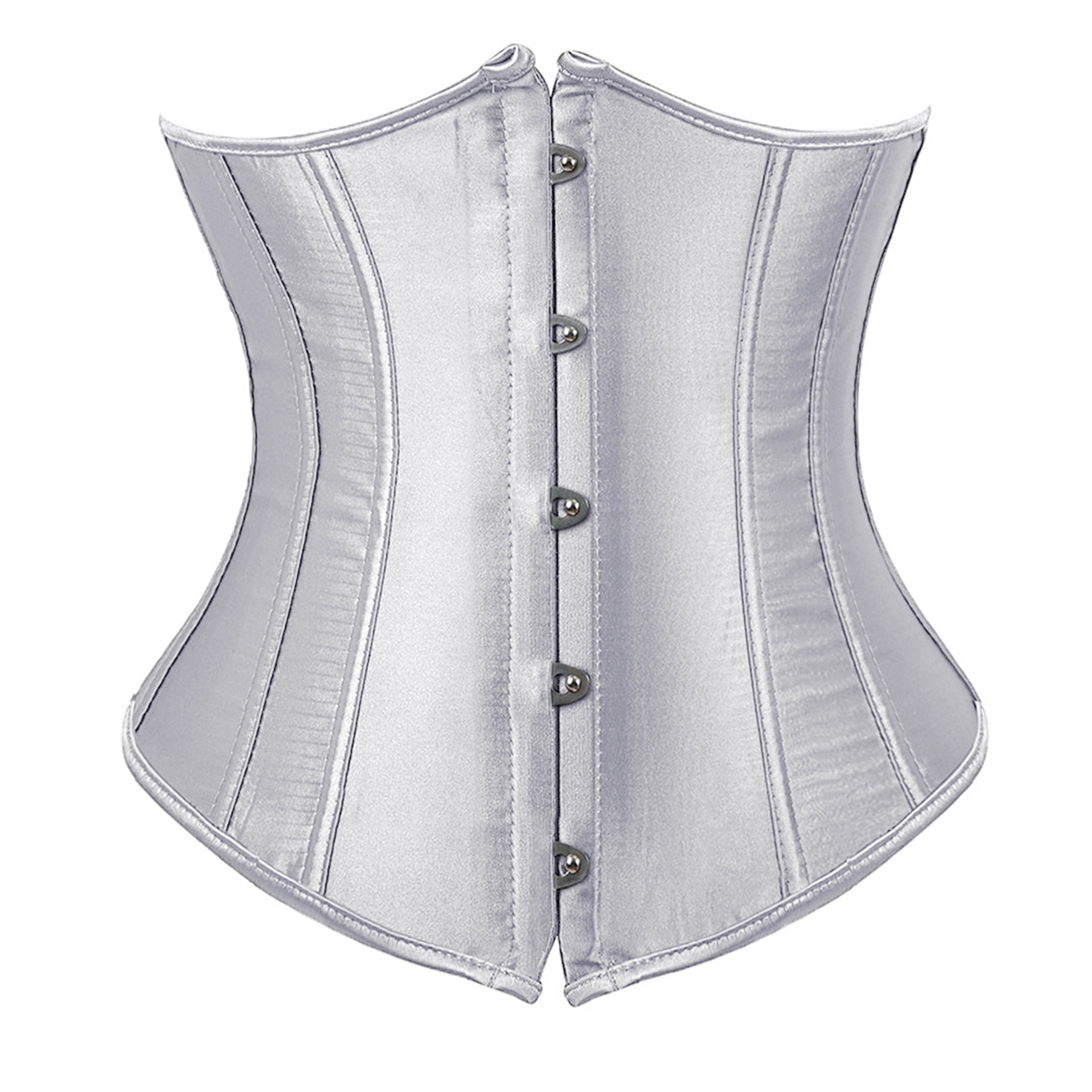 Stay Corset Underbust Corset Top Women Satin Lace Up Boned Underbust ...