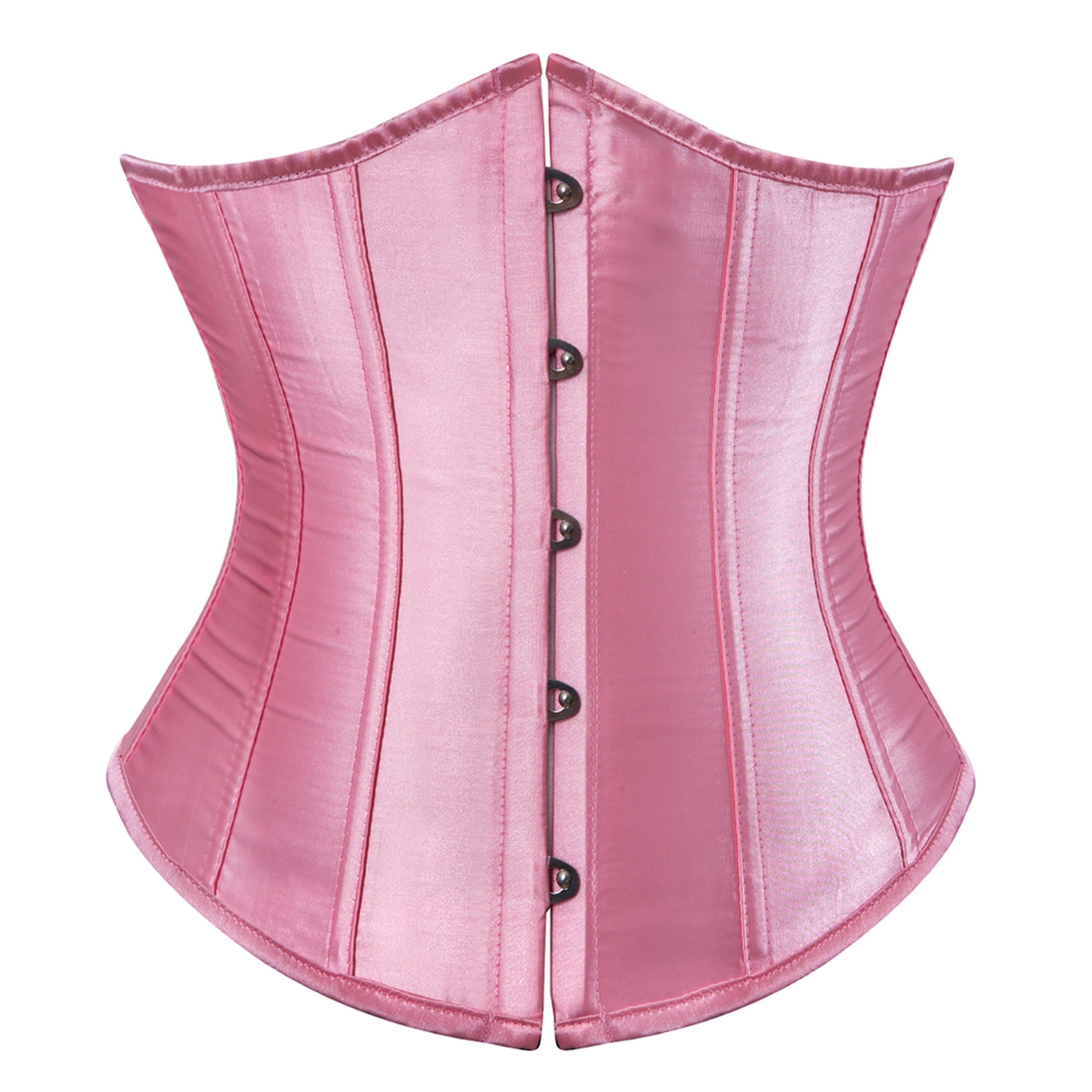 Stay Corset Underbust Corset Top Women Satin Lace Up Boned Underbust ...