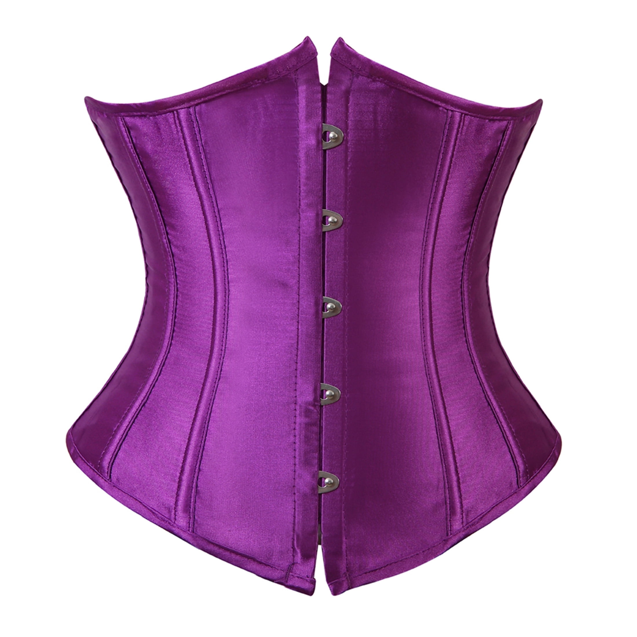Stay Corset Underbust Corset Top Women Satin Lace Up Boned Underbust ...