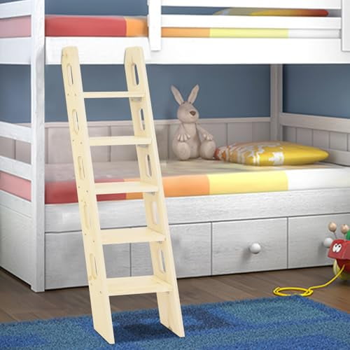 Undercat Bunk Bed Ladder, 5 Steps Wooden Ladder, Universal Space-Saving ...