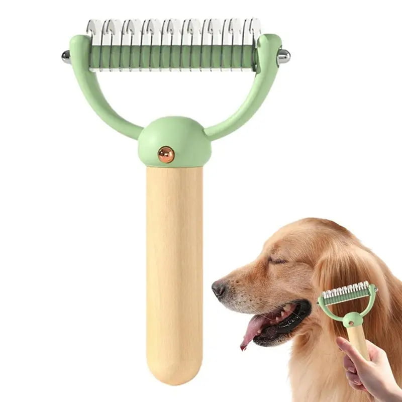 Undercoat Rake Brush Dematting Cat Combs for Grooming Long Haired Cats ...