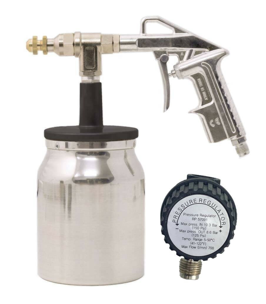 Undercoating Gun with Air Regulator, Adjustable Nozzle, Aluminum Tank ...