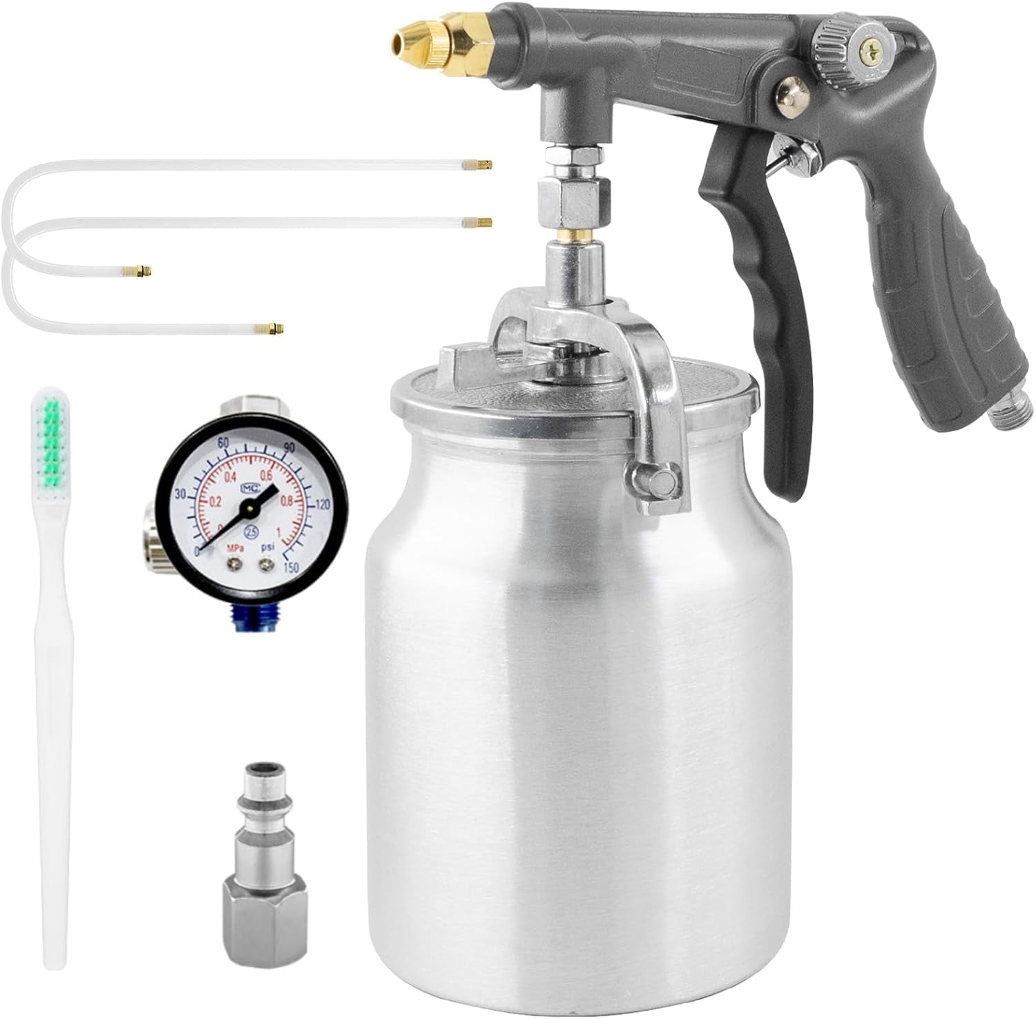Undercoating Spray Gun with 1000ml Suction Feed Cup, 2 Wands - 360 ...