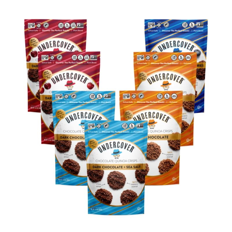 Undercover Chocolate Quinoa Crisps - Variety Sampler Pack | 7-Pack, 3oz ...
