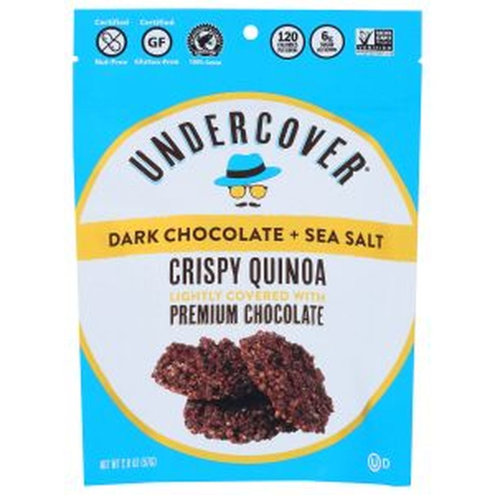 Undercover Snacks Healthy Dark Chocolate Sea Salt Candy with Crispy ...