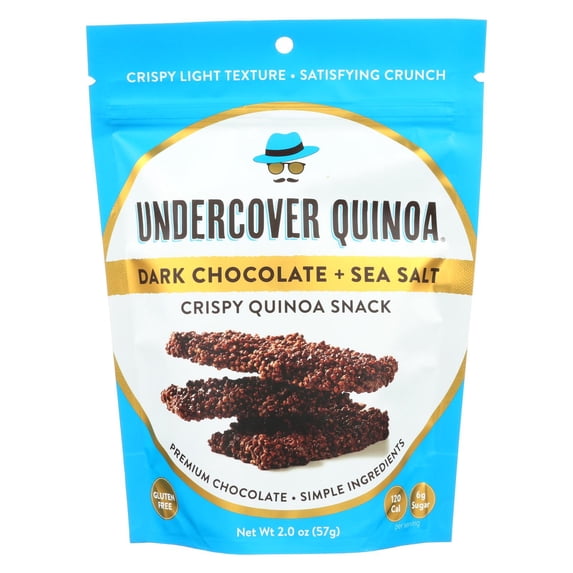Undercover Snacks Healthy Dark Chocolate Sea Salt Candy with Crispy ...