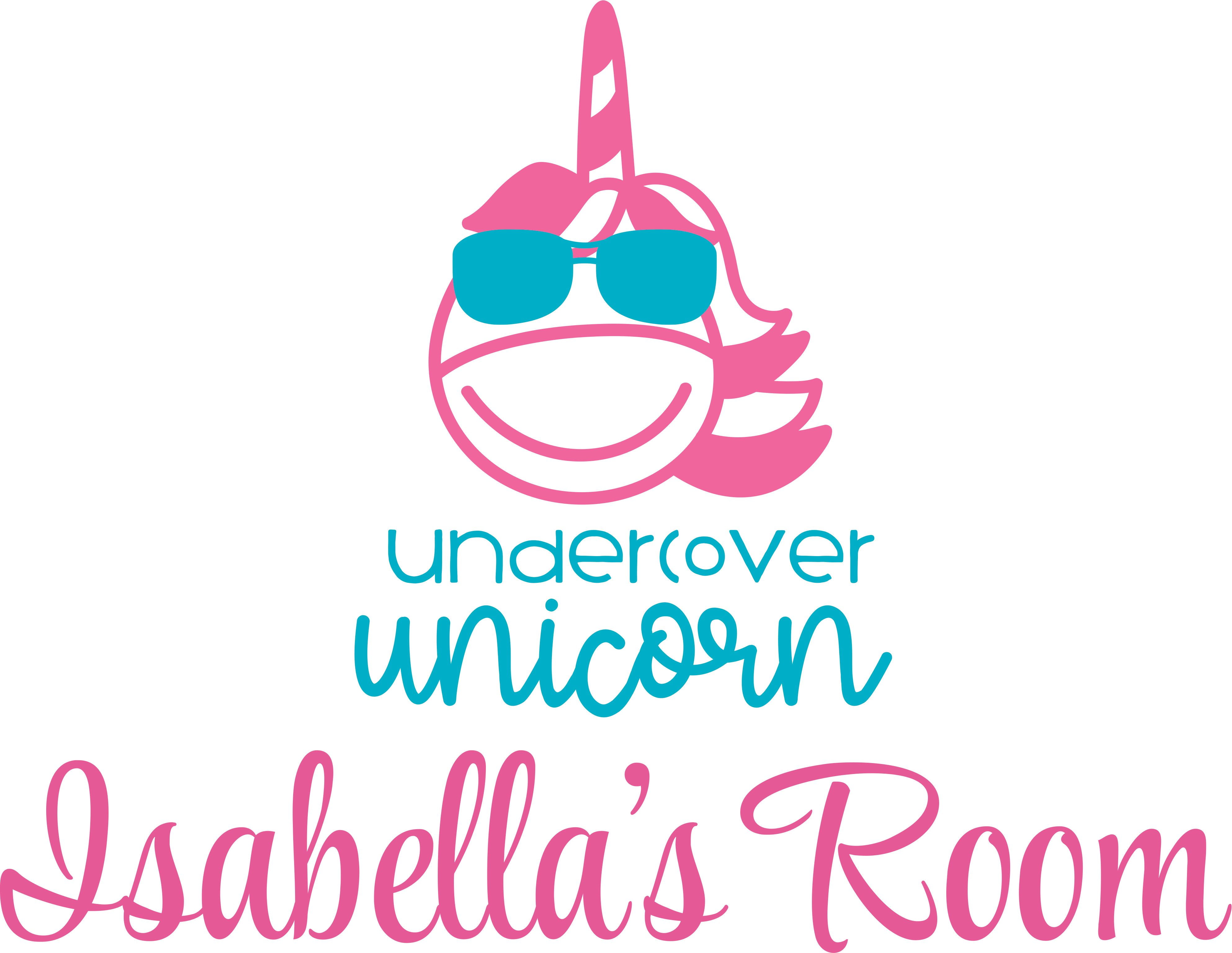 Undercover Unicorn Unicorns Spy Glass Customized Wall Decal - Custom ...