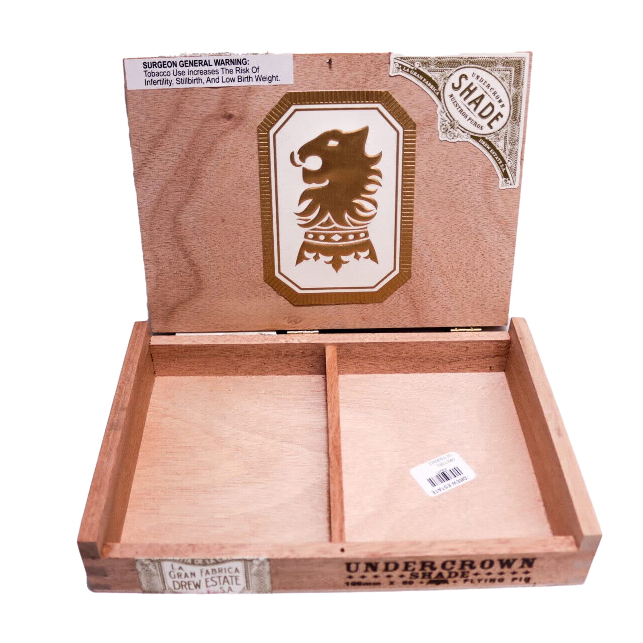 Undercrown Shade Flying Pig Empty Wood Cigar Box 9.25" x 6.25" x 1.5 ...