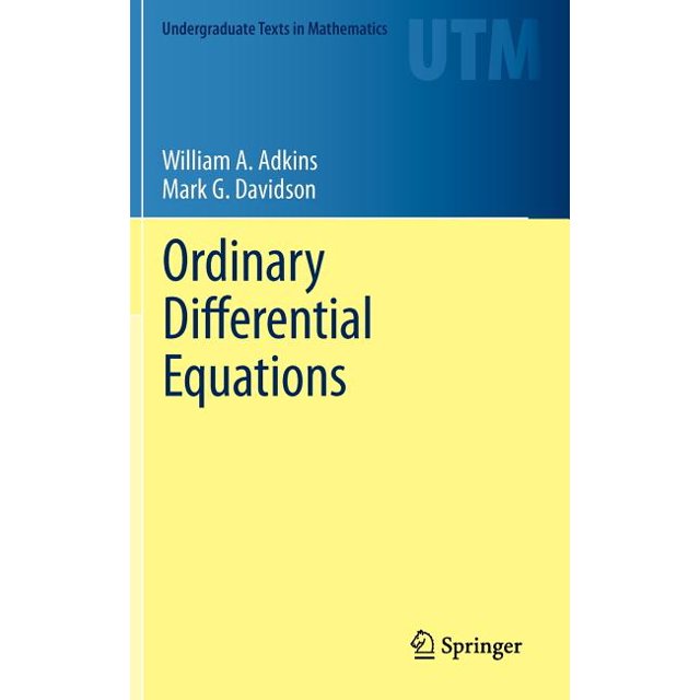 Undergraduate Texts In Mathematics Ordinary Differential Equations Hardcover