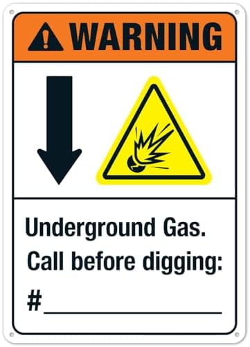 Underground Gas Call Before Digging Signs,Facility Safety Signs Metal ...