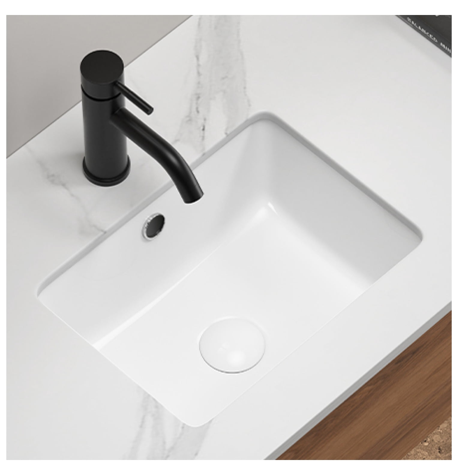 Undermount Bathroom Sink White Rectangle Porcelain Ceramic Vessel Sinks ...