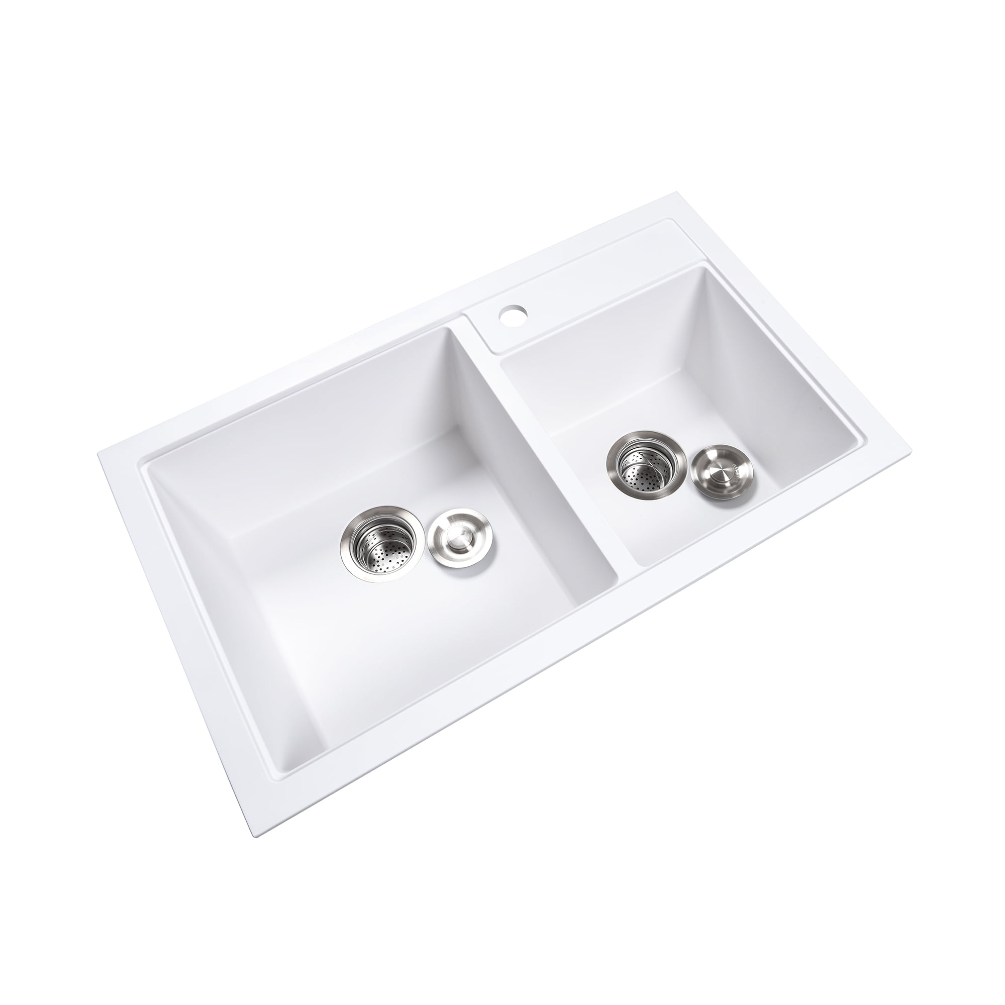 Undermount Double Bowl Acrylic Kitchen Sink - Walmart.com