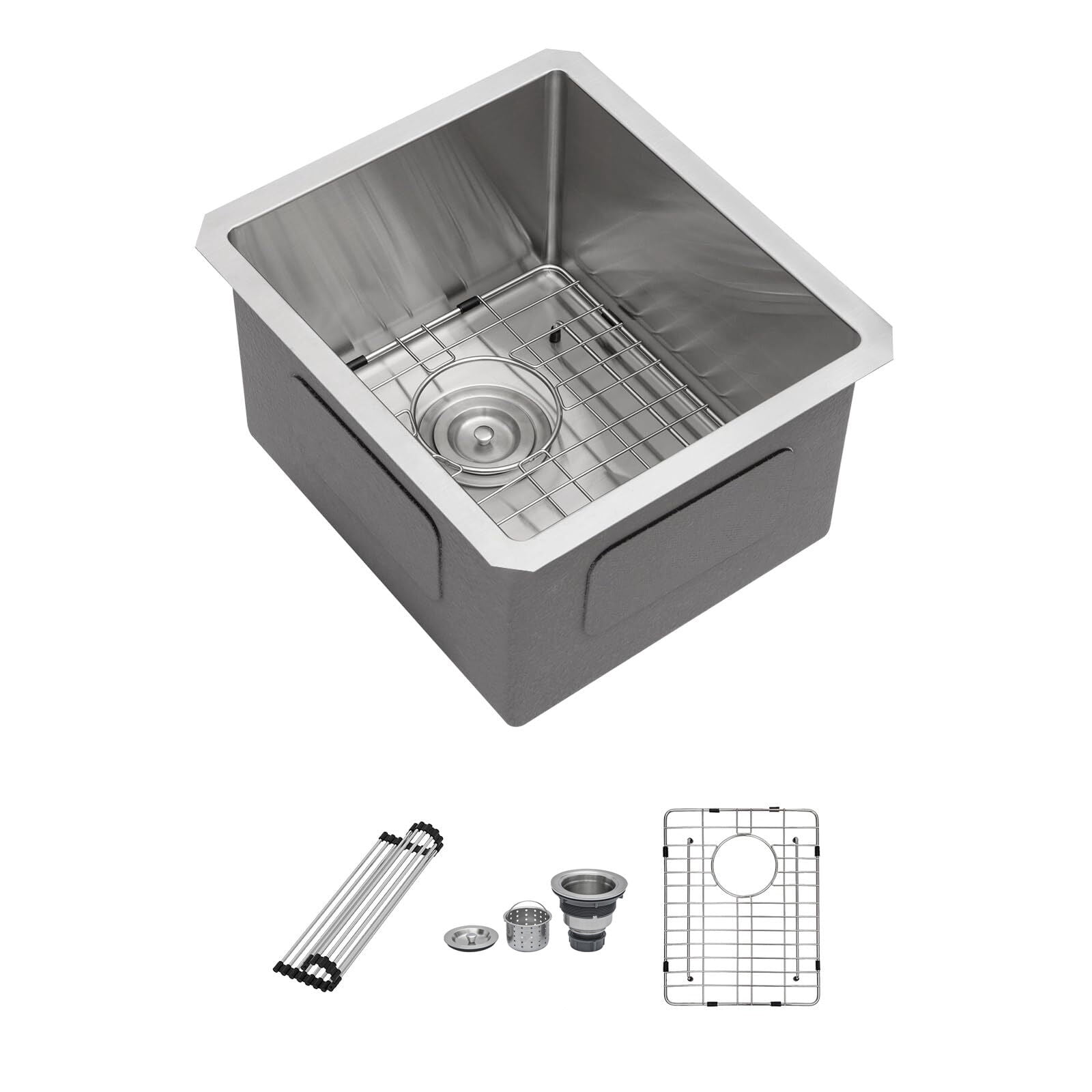 Undermount Kitchen Sink, 15 Inch Undermount Sink - 15"x20"x9 ...