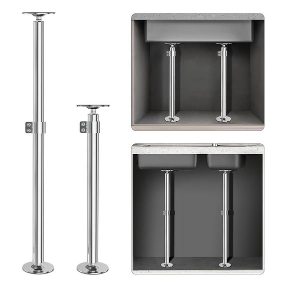 Undermount Sink Brackets, Support, Adjustable Stainless Steel Legs ...