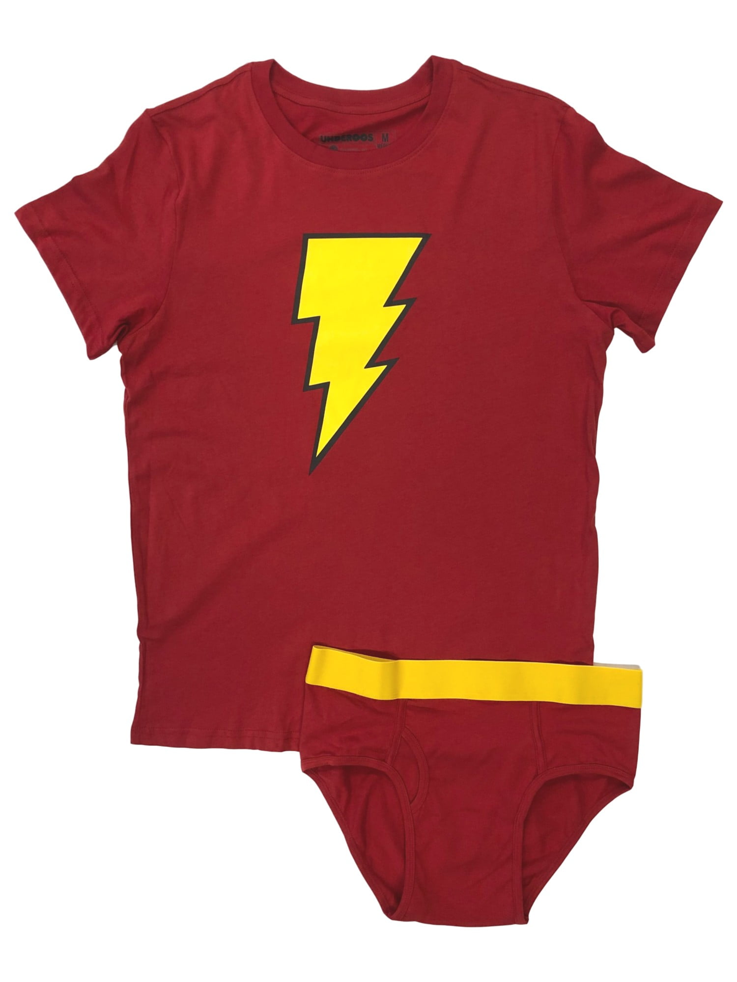 Underoos Mens Red Shazam T-Shirt Underwear Briefs Sleep Set X-Large ...