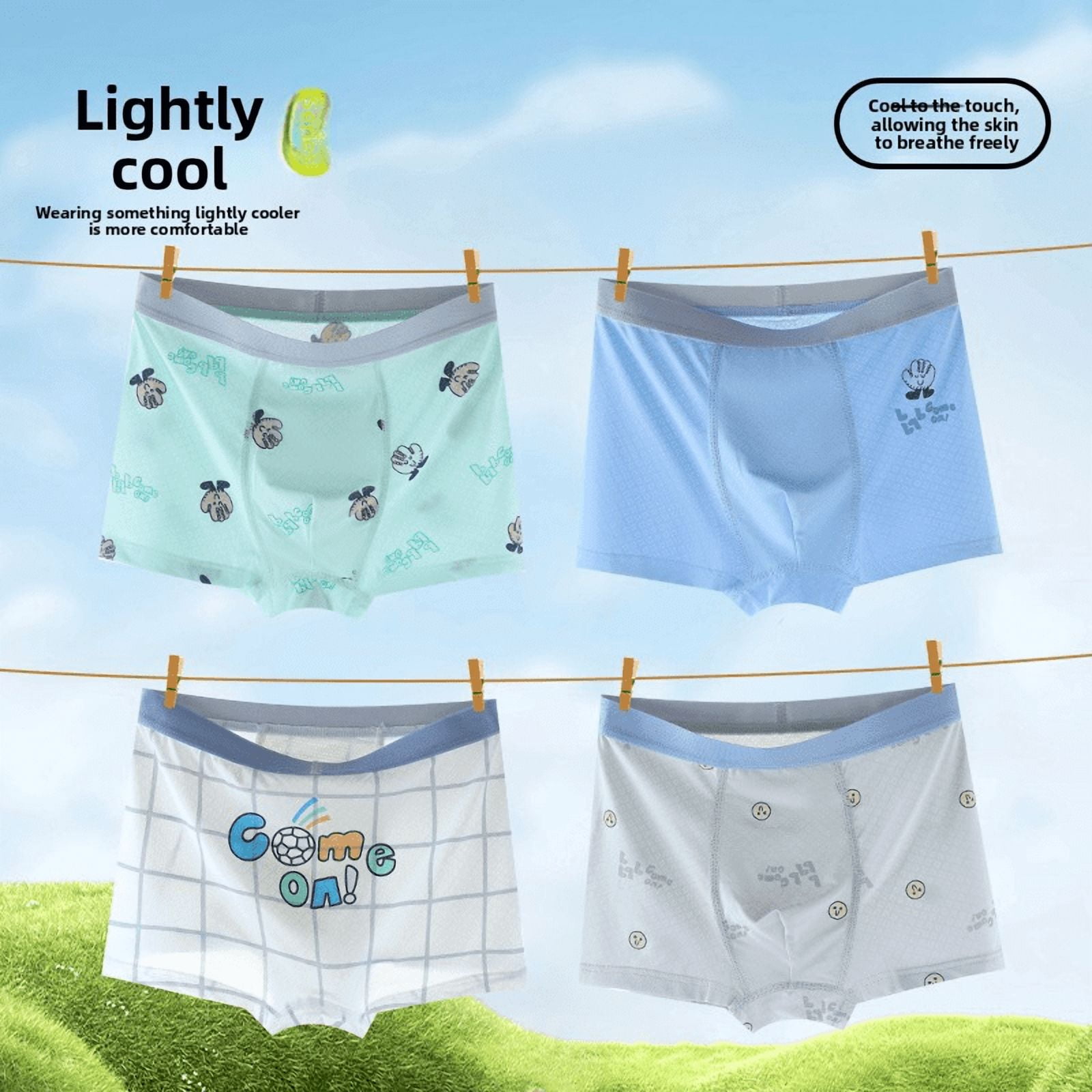 Underpants Children Boy Child Shorts Boy's Square Panties Breeches ...
