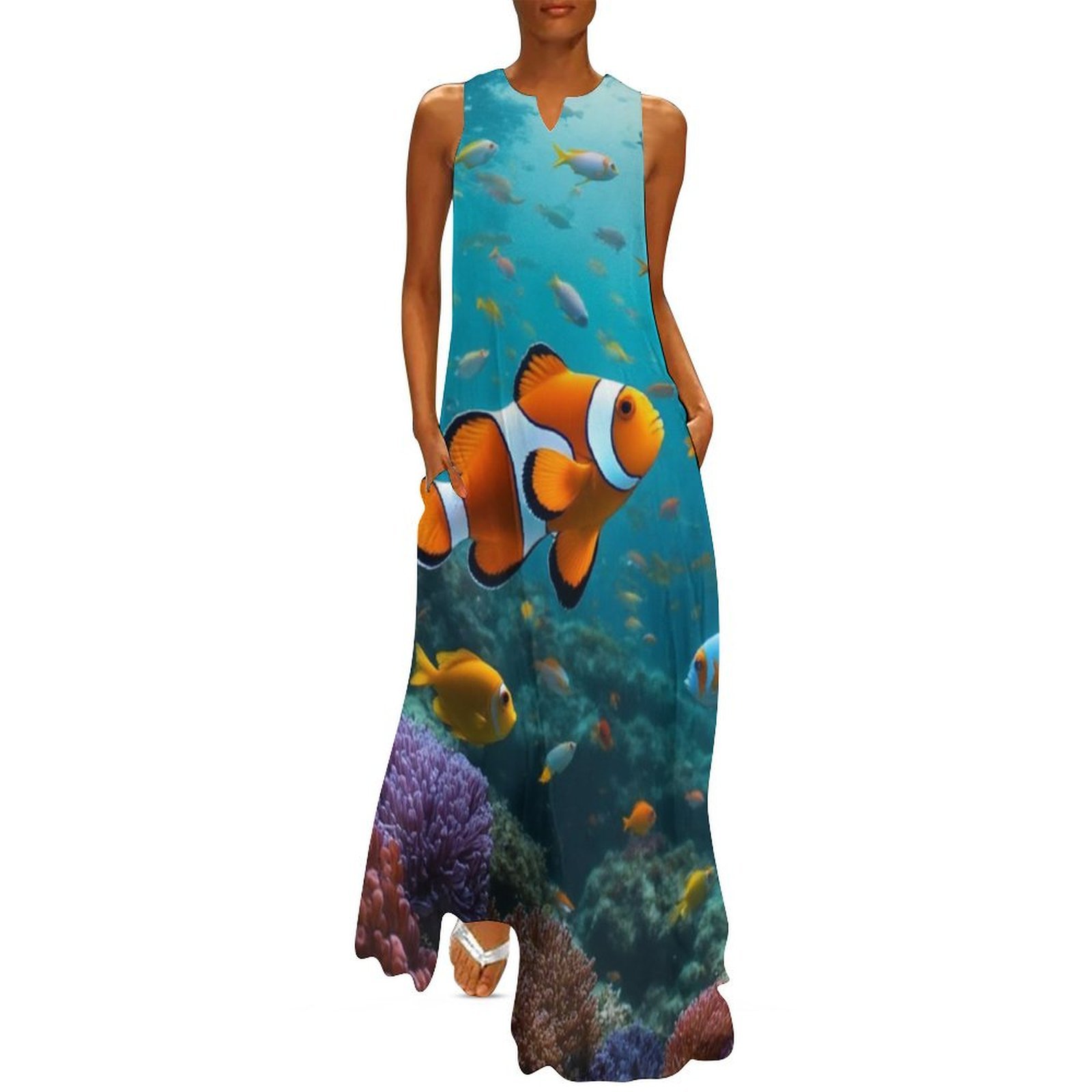 Undersea Goldfish Long Dress dress women summer dress for women woman ...