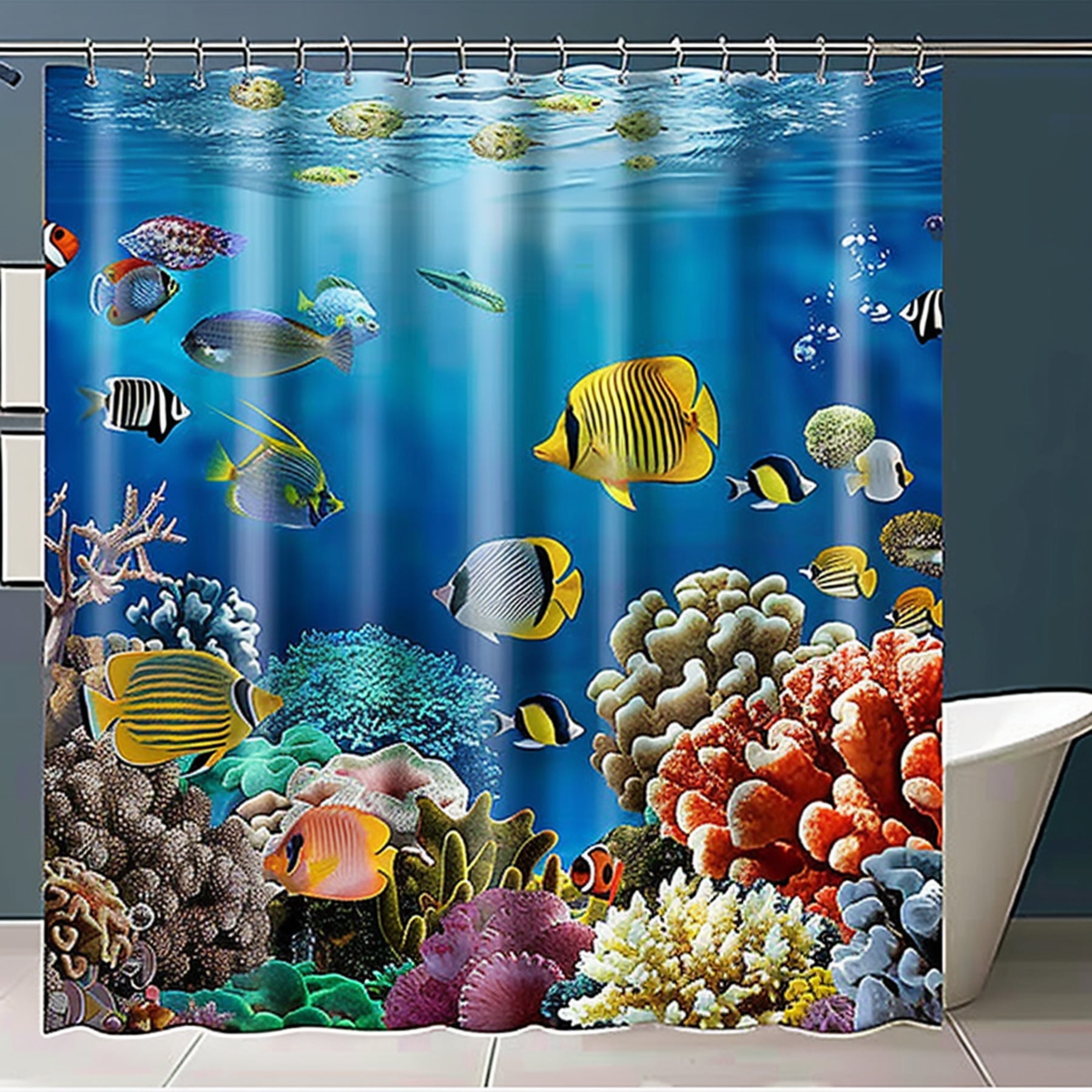 Undersea Paradise Shower Curtain Dive Into A Colorful Coral Reef World