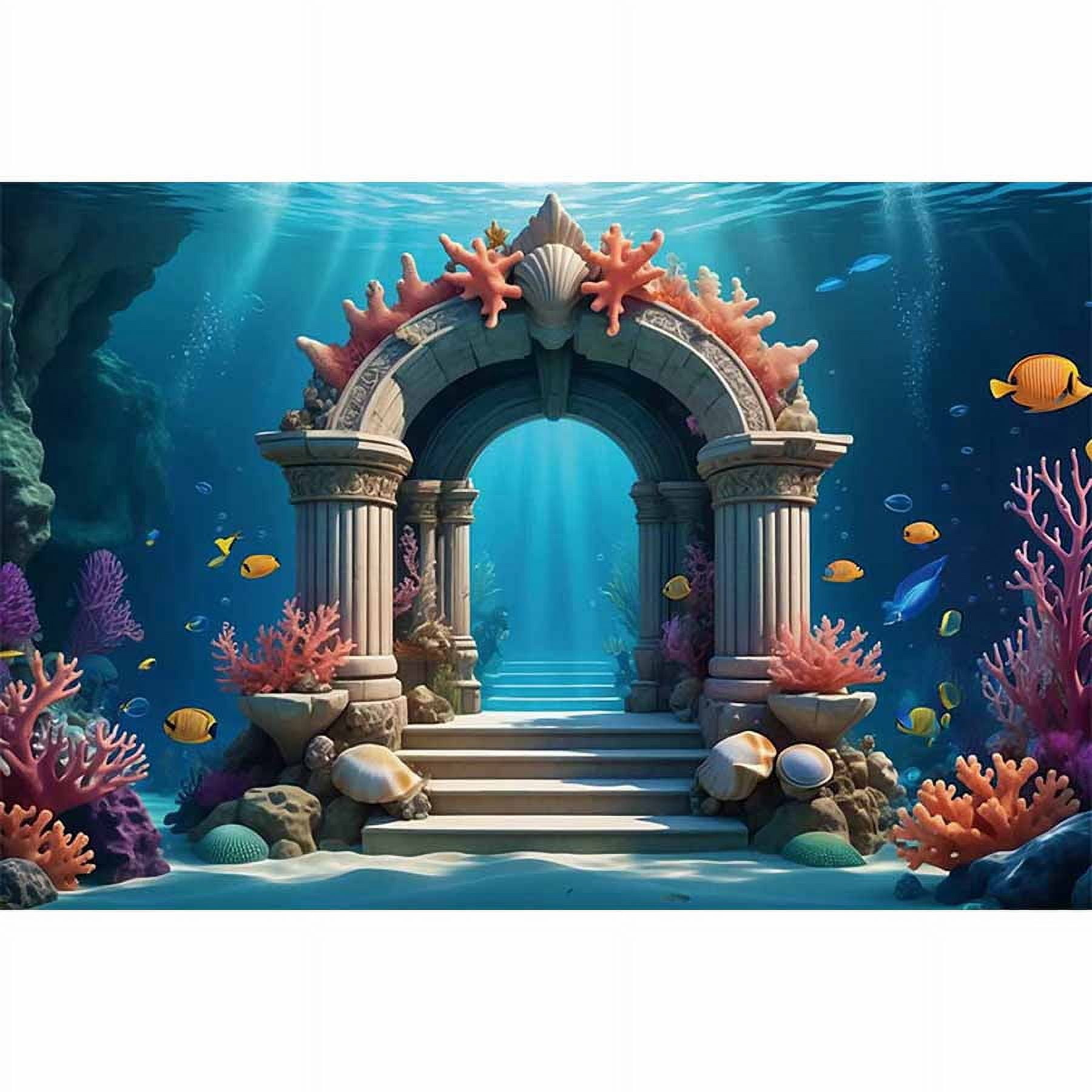 Undersea Thr Birthday Photography Background Baby Mermaid Party ...