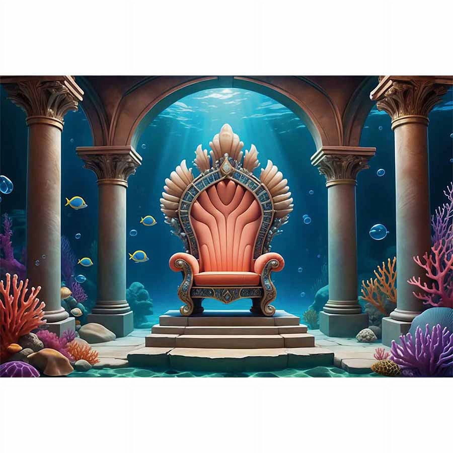 Undersea Thr Birthday Photography Background Baby Mermaid Party ...