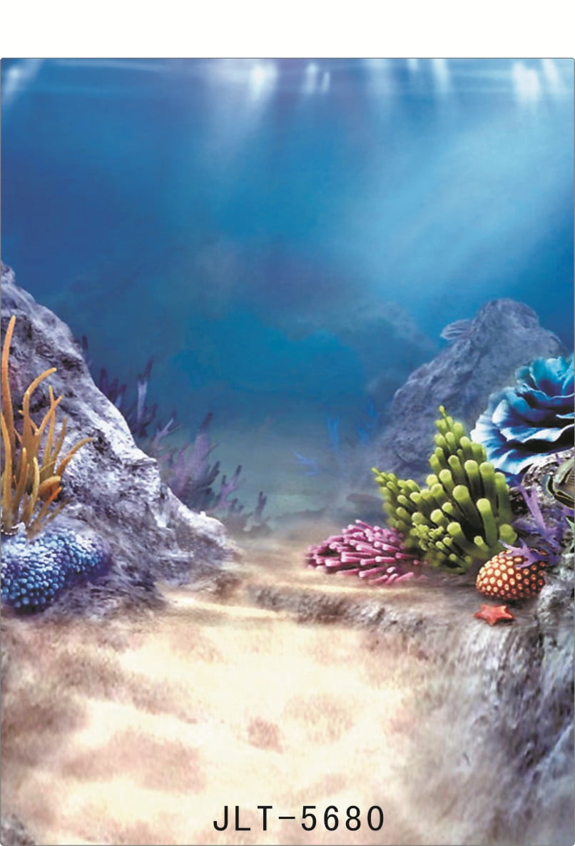 Undersea World Scenic Fabric Cloth Custom Photography Backdrop Prop ...